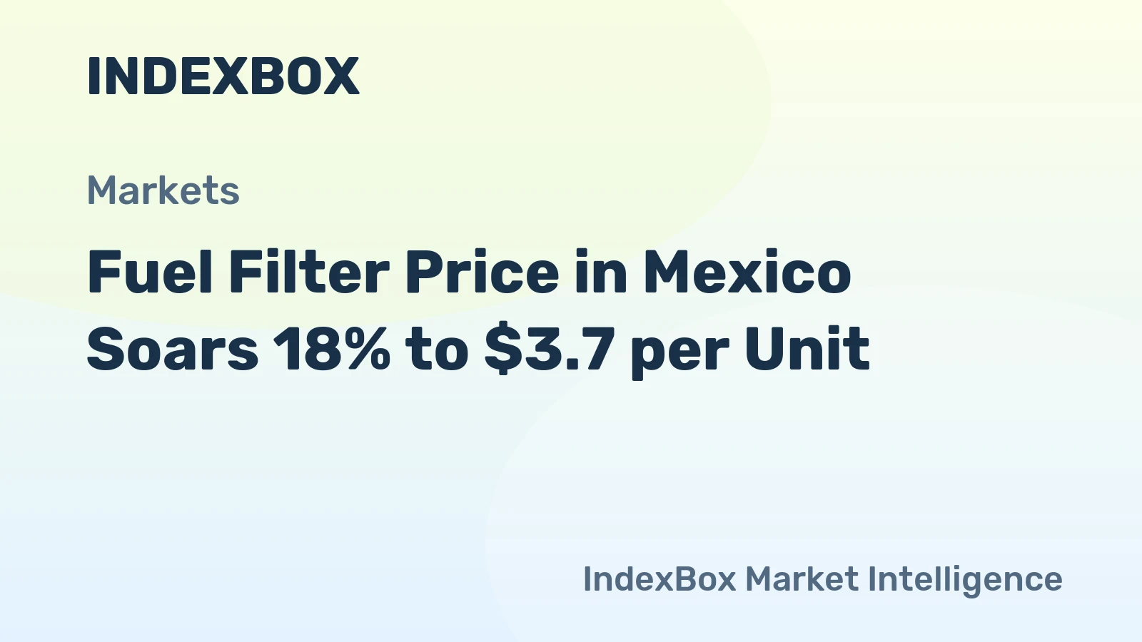 Fuel Filter Price in Mexico Soars 18% to $3.7 per Unit