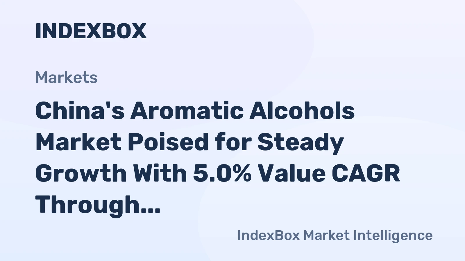 China's Aromatic Alcohols Market Poised for Steady Growth With 5.0% Value CAGR Through 2035