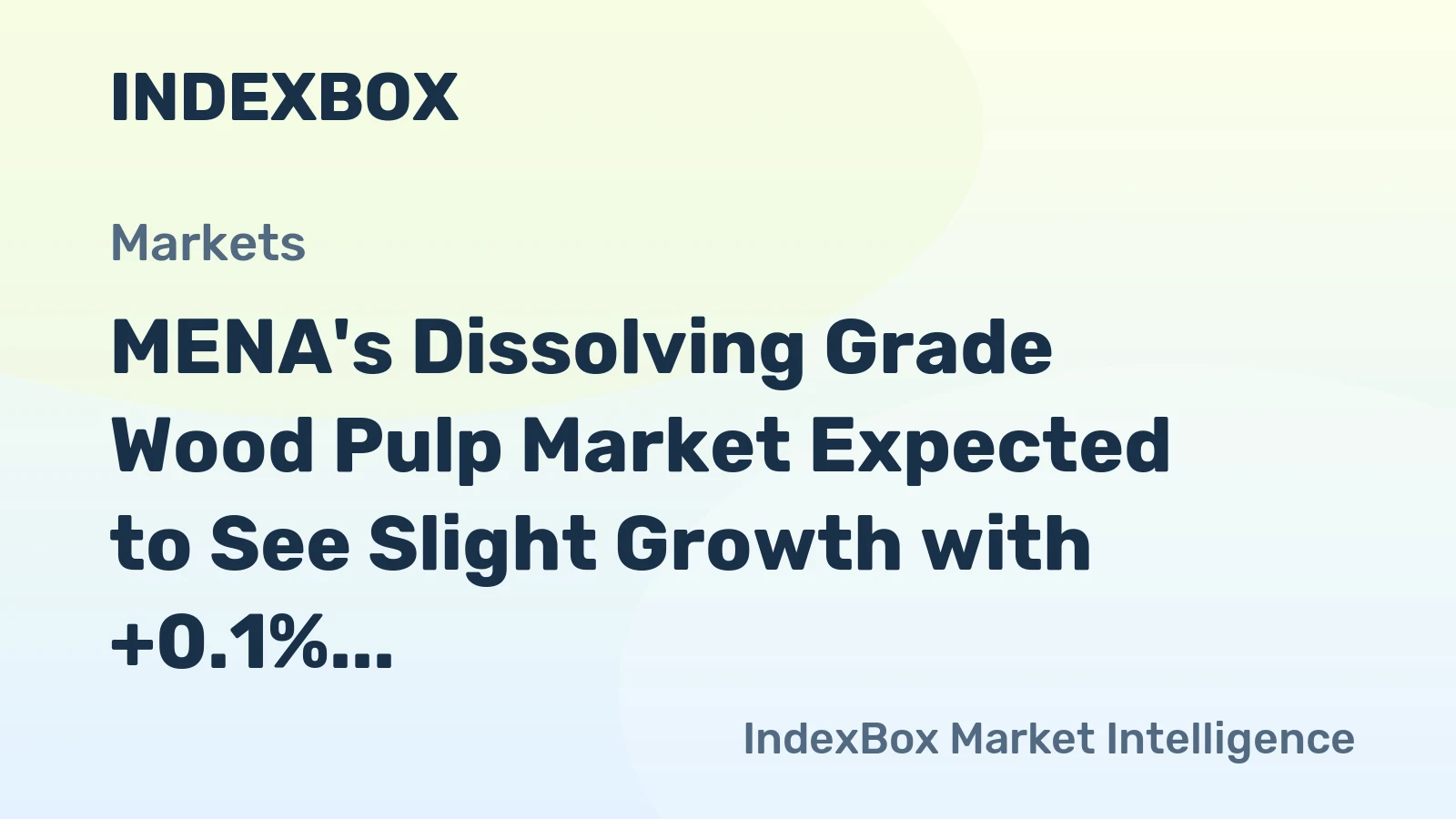 MENA's Dissolving Grade Wood Pulp Market Expected to See Slight Growth with +0.1% CAGR by 2035