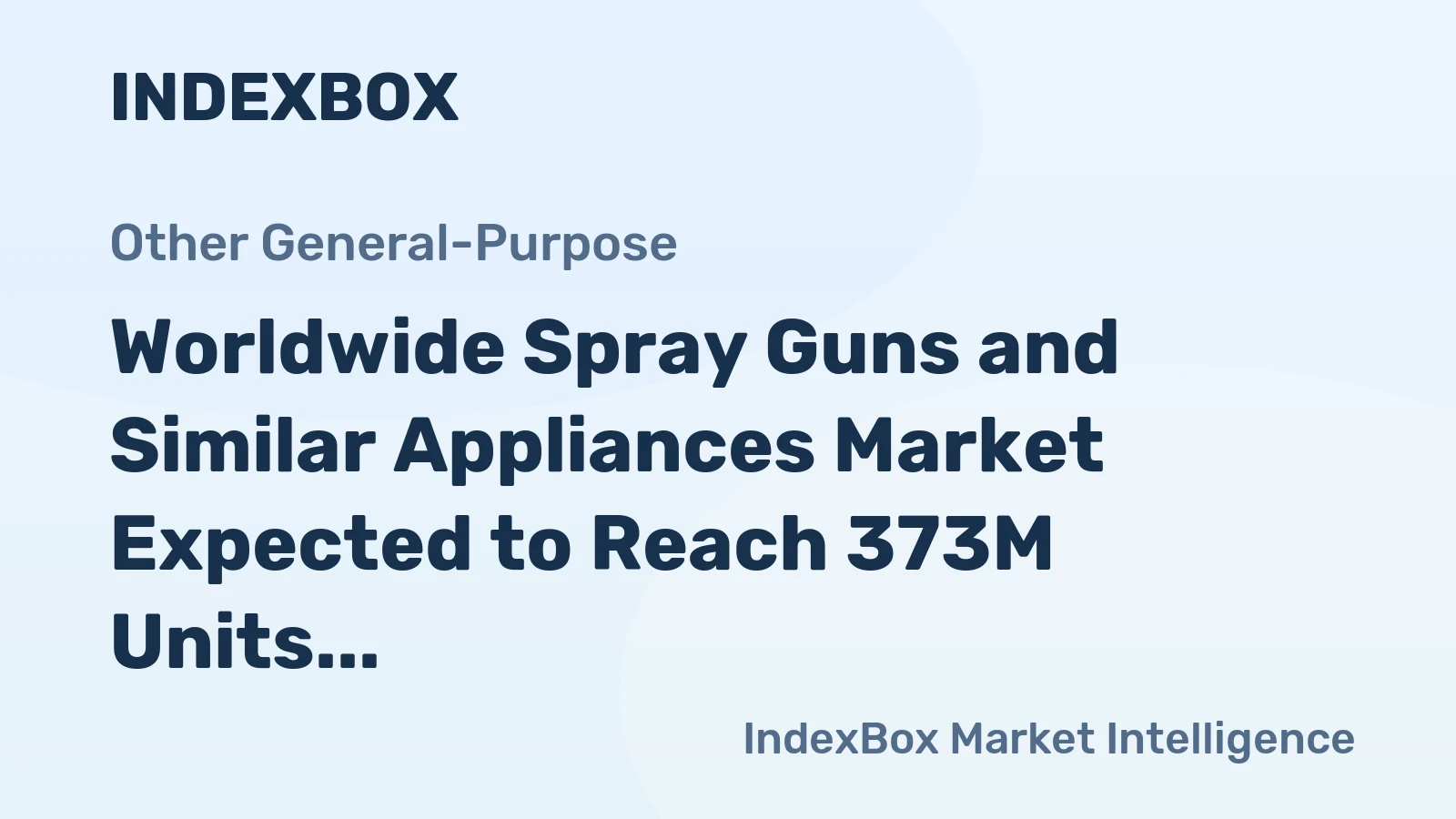 Worldwide Spray Guns and Similar Appliances Market Expected to Reach 373M Units and $5.9B by 2035