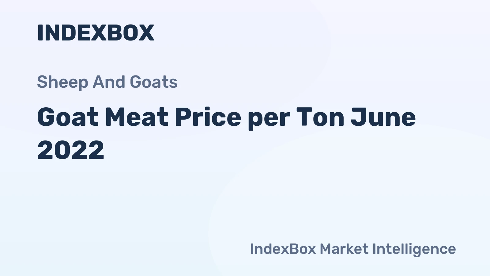 Goat Meat Price per Ton June 2022