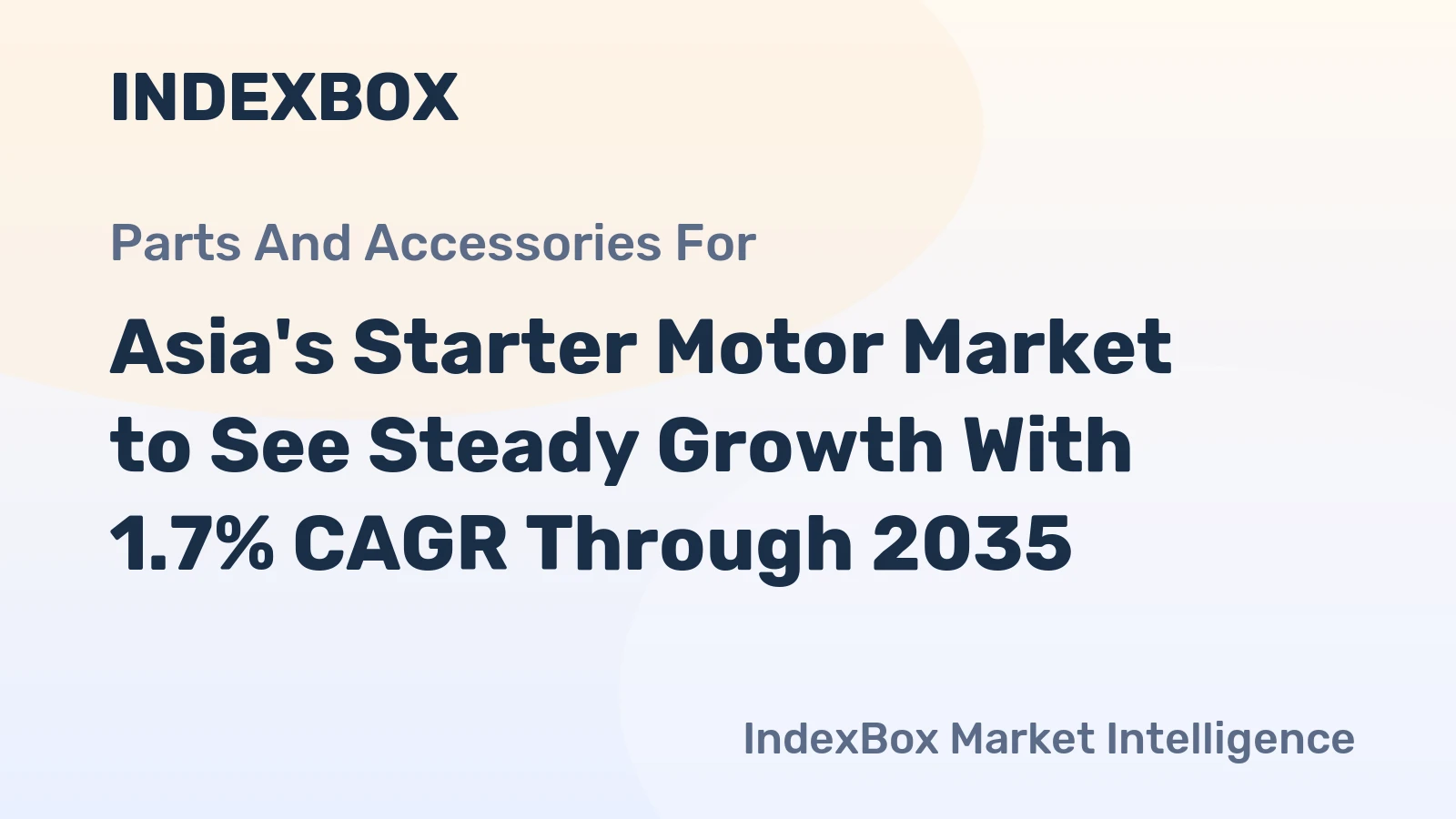 Asia's Starter Motor Market to See Steady Growth With 1.7% CAGR Through 2035