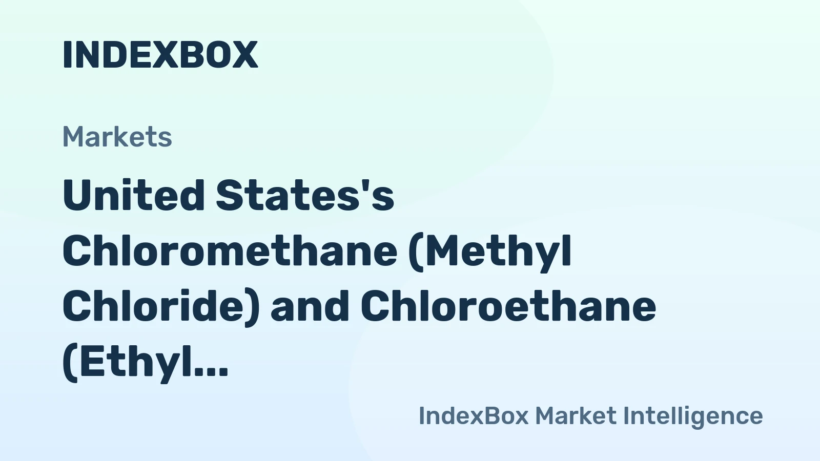 United States's Chloromethane (Methyl Chloride) and Chloroethane (Ethyl Chloride) Market to Grow at 1.3% CAGR, Reaching 3.1M Tons by 2035