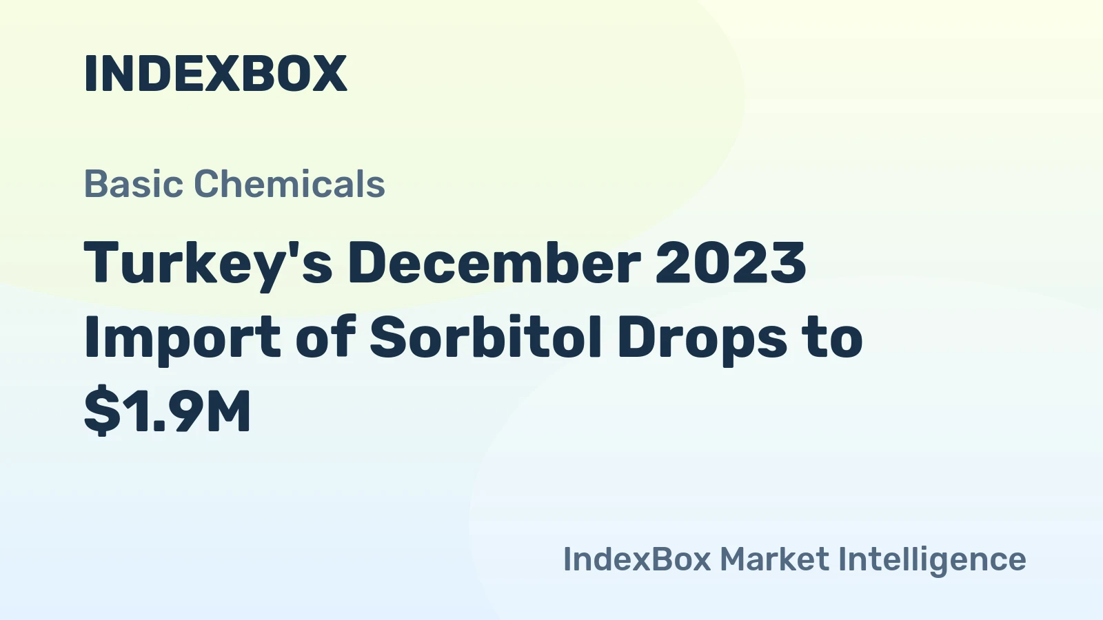 Turkey's December 2023 Import of Sorbitol Drops to $1.9M