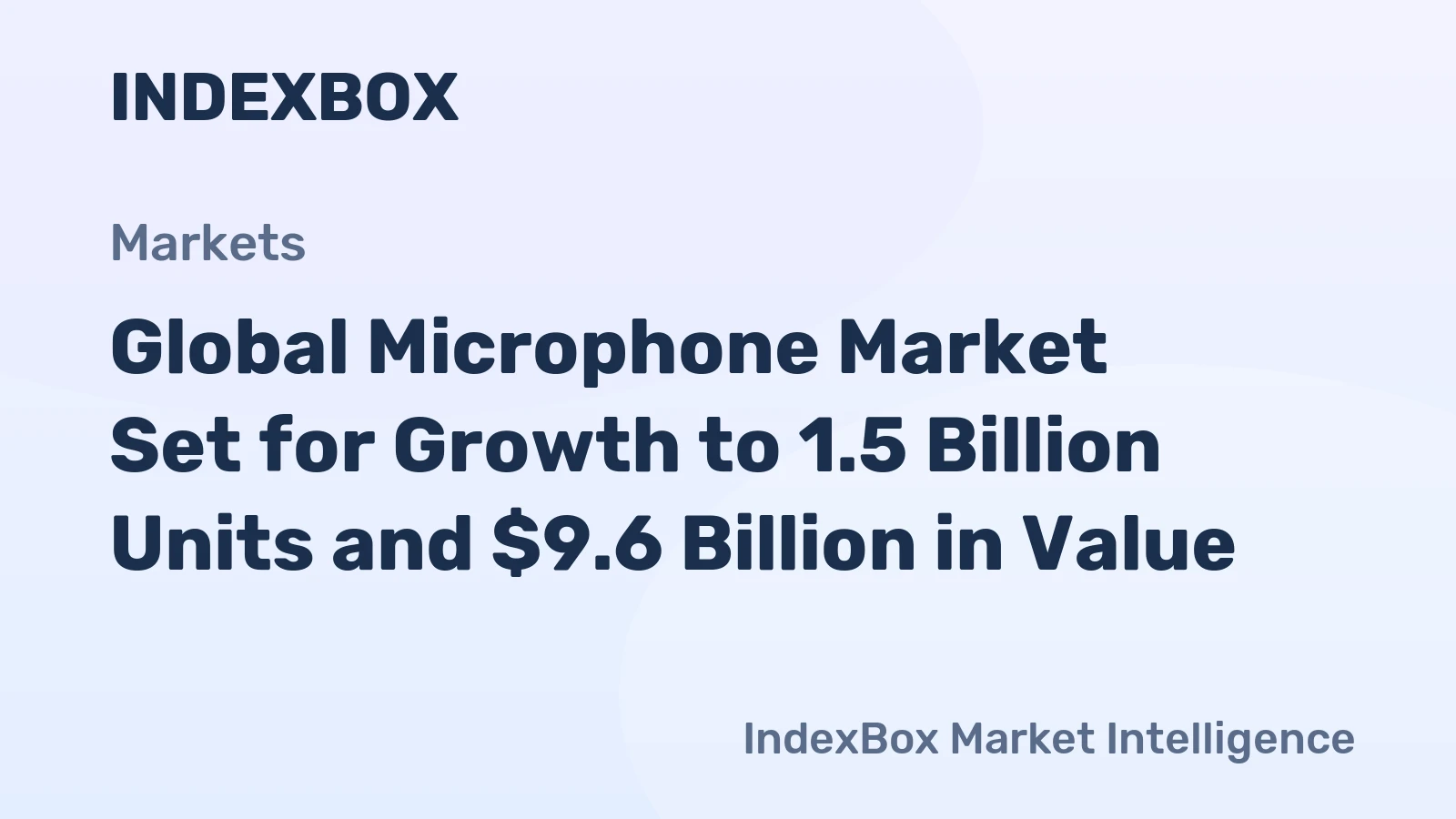 Global Microphone Market Set for Growth to 1.5 Billion Units and $9.6 Billion in Value