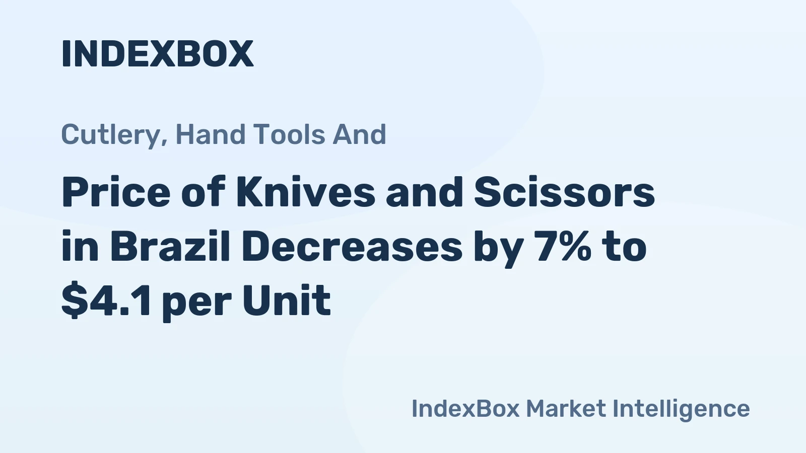 Price of Knives and Scissors in Brazil Decreases by 7% to $4.1 per Unit