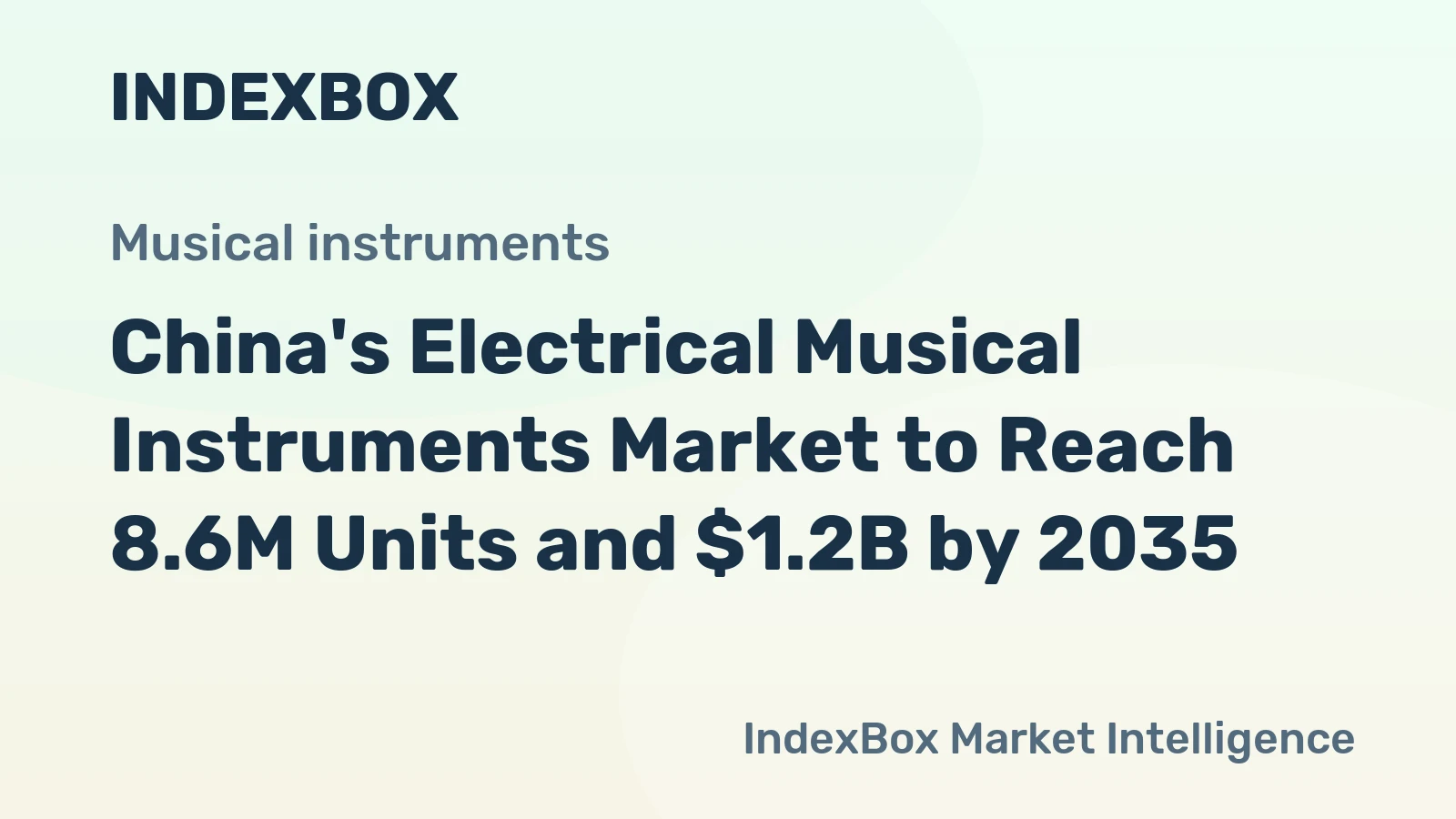 China's Electrical Musical Instruments Market to Reach 8.6M Units and $1.2B by 2035