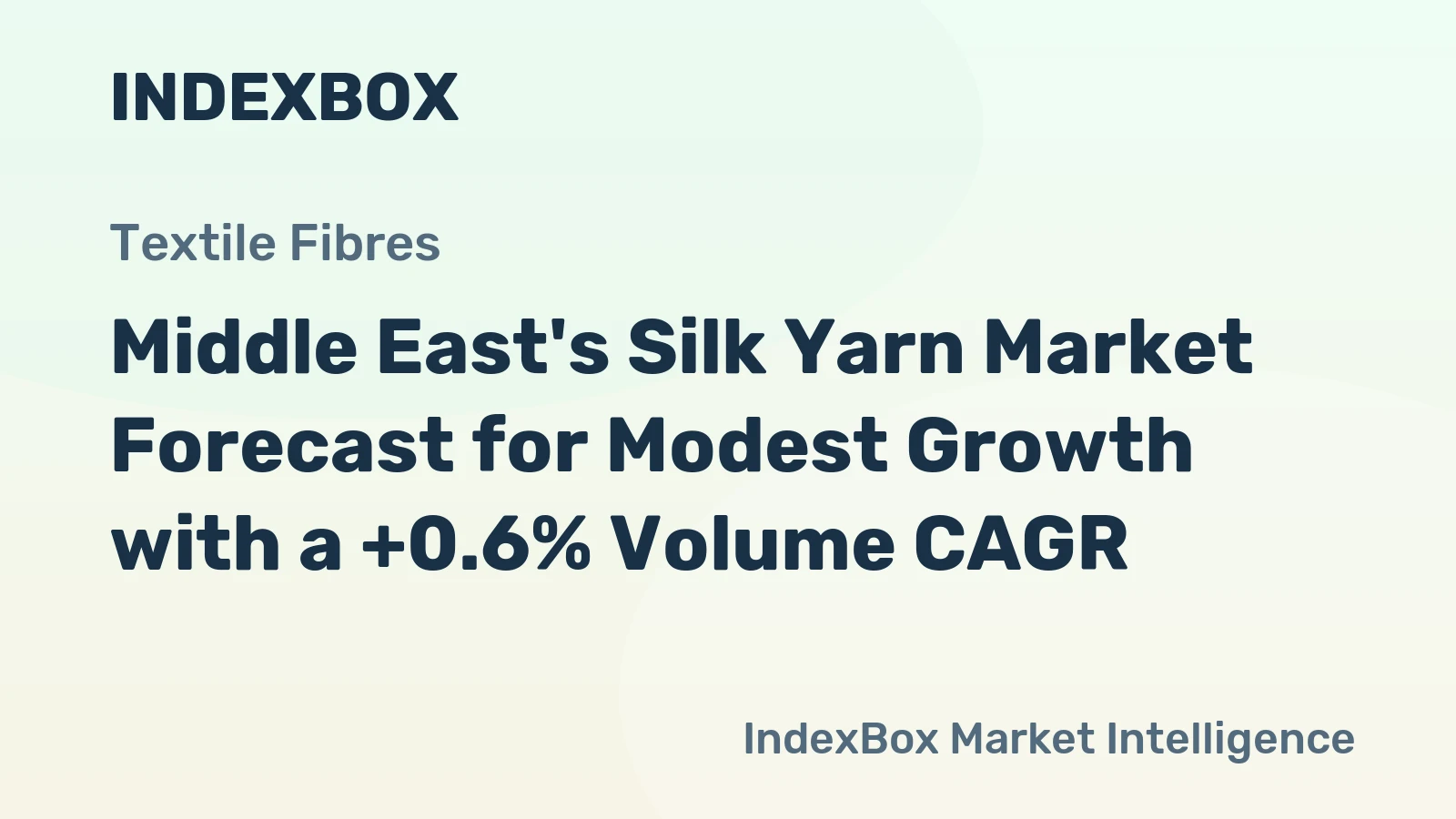 Middle East's Silk Yarn Market Forecast for Modest Growth with a +0.6% Volume CAGR