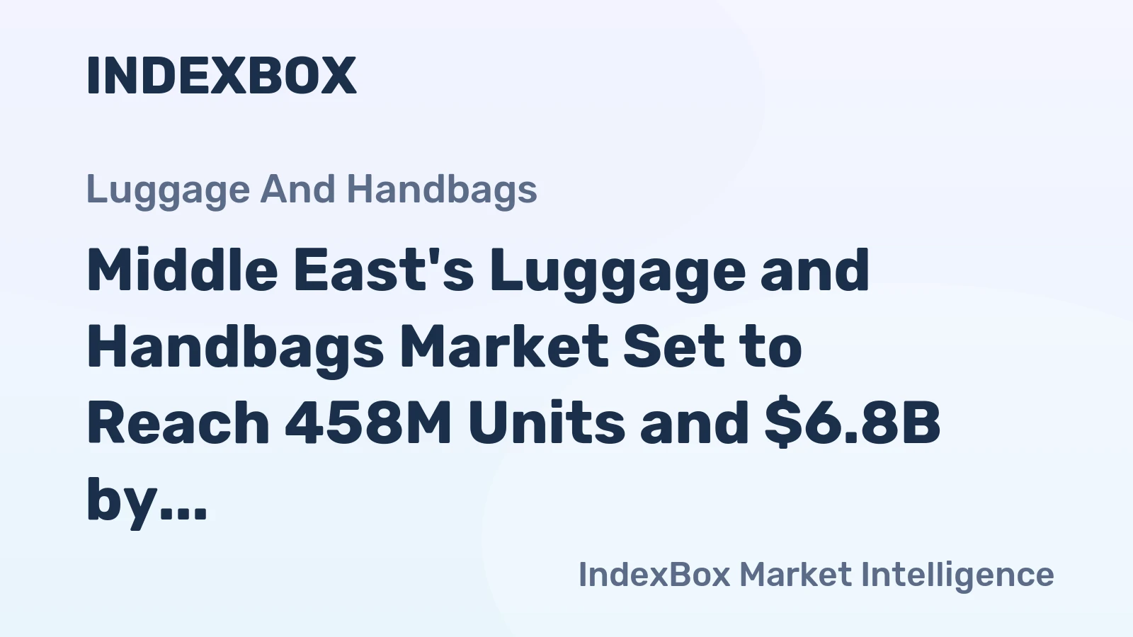 Middle East's Luggage and Handbags Market Set to Reach 458M Units and $6.8B by 2035