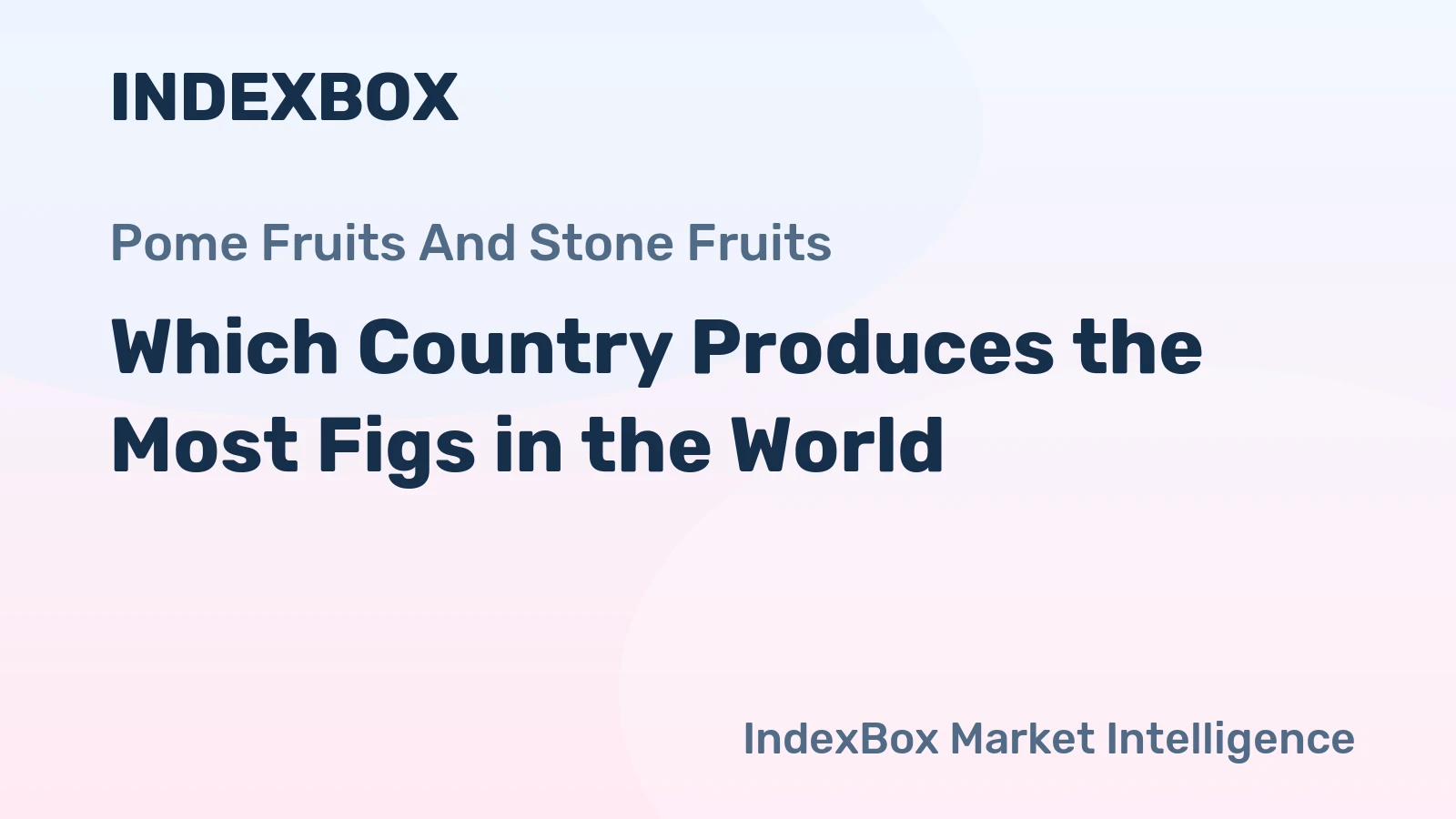 Which Country Produces the Most Figs in the World?