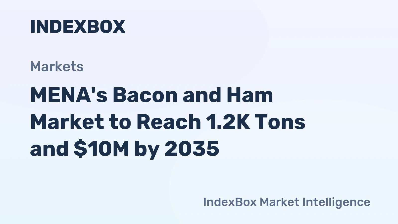 MENA's Bacon and Ham Market to Reach 1.2K Tons and $10M by 2035