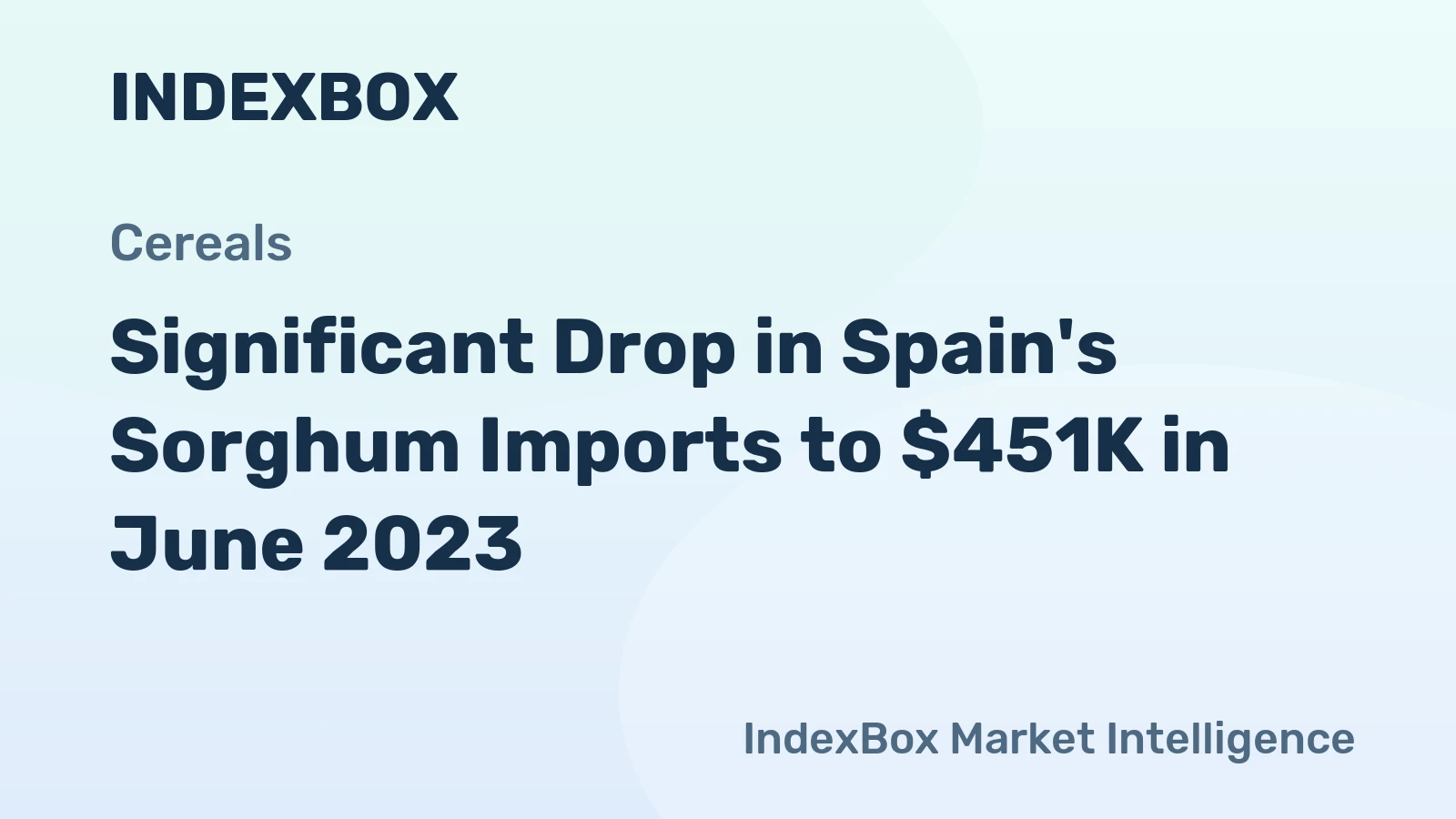 Significant Drop in Spain's Sorghum Imports to $451K in June 2023