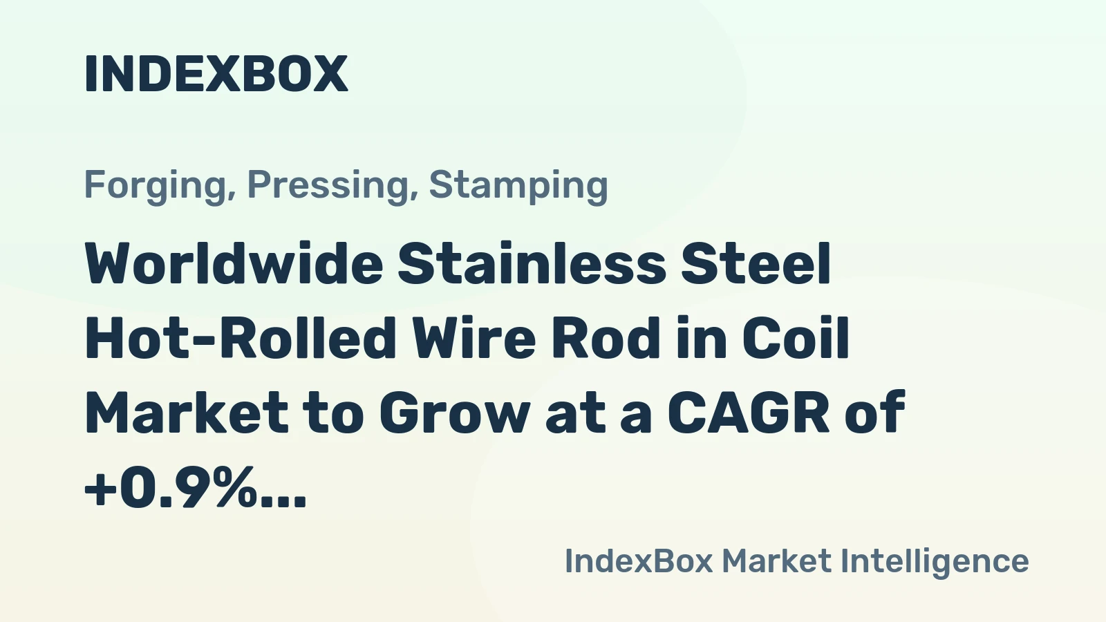 Worldwide Stainless Steel Hot-Rolled Wire Rod in Coil Market to Grow at a CAGR of +0.9% from 2024 to 2035