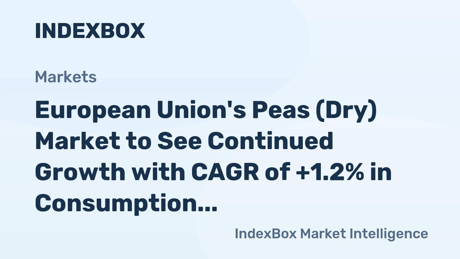 European Union's Peas (Dry) Market to See Continued Growth with CAGR of +1.2% in Consumption