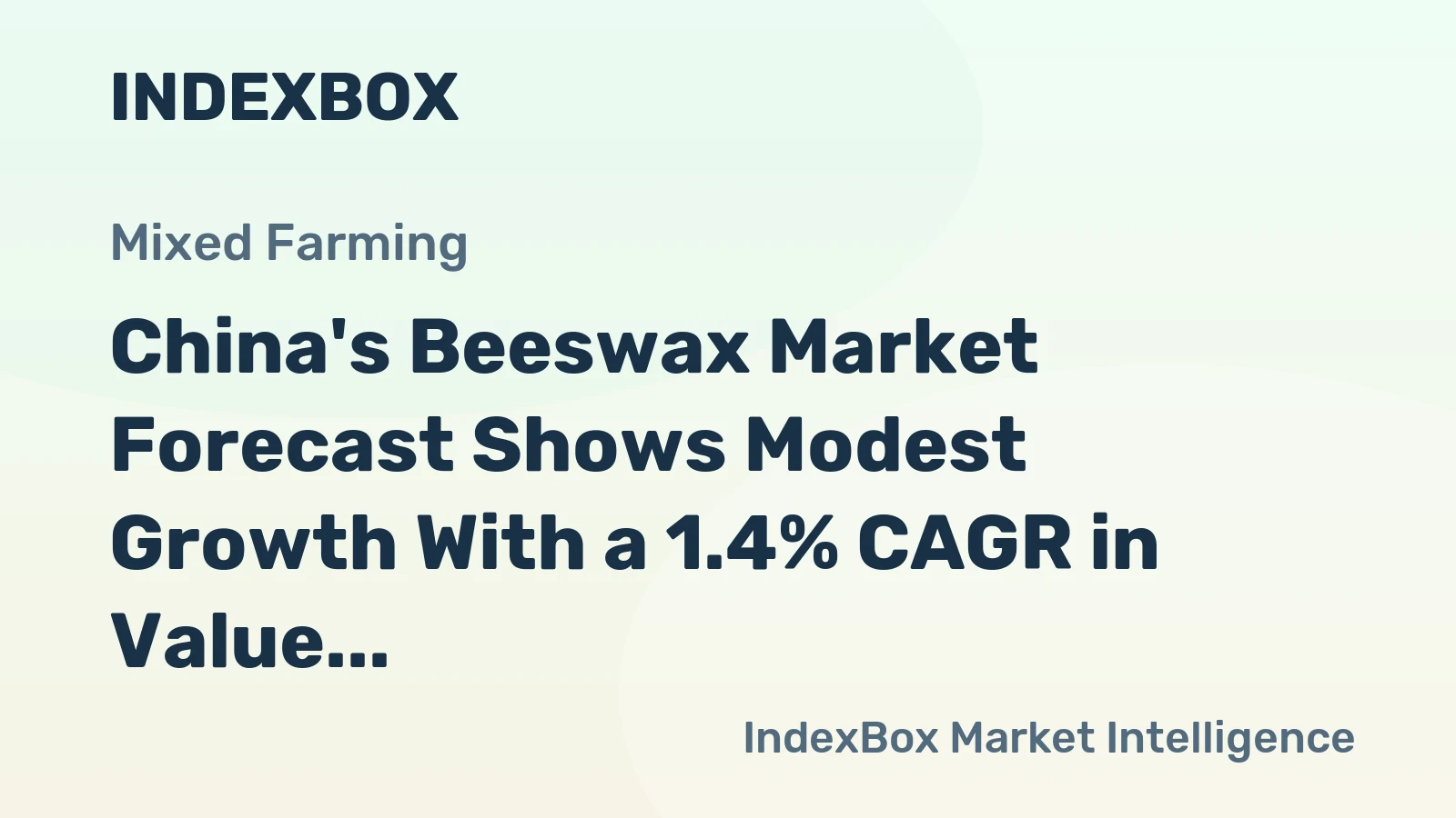 China's Beeswax Market Forecast Shows Modest Growth With a 1.4% CAGR in Value