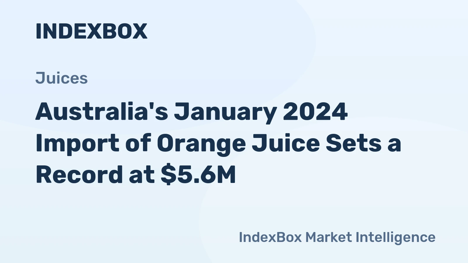 Australia's January 2024 Import of Orange Juice Sets a Record at $5.6M