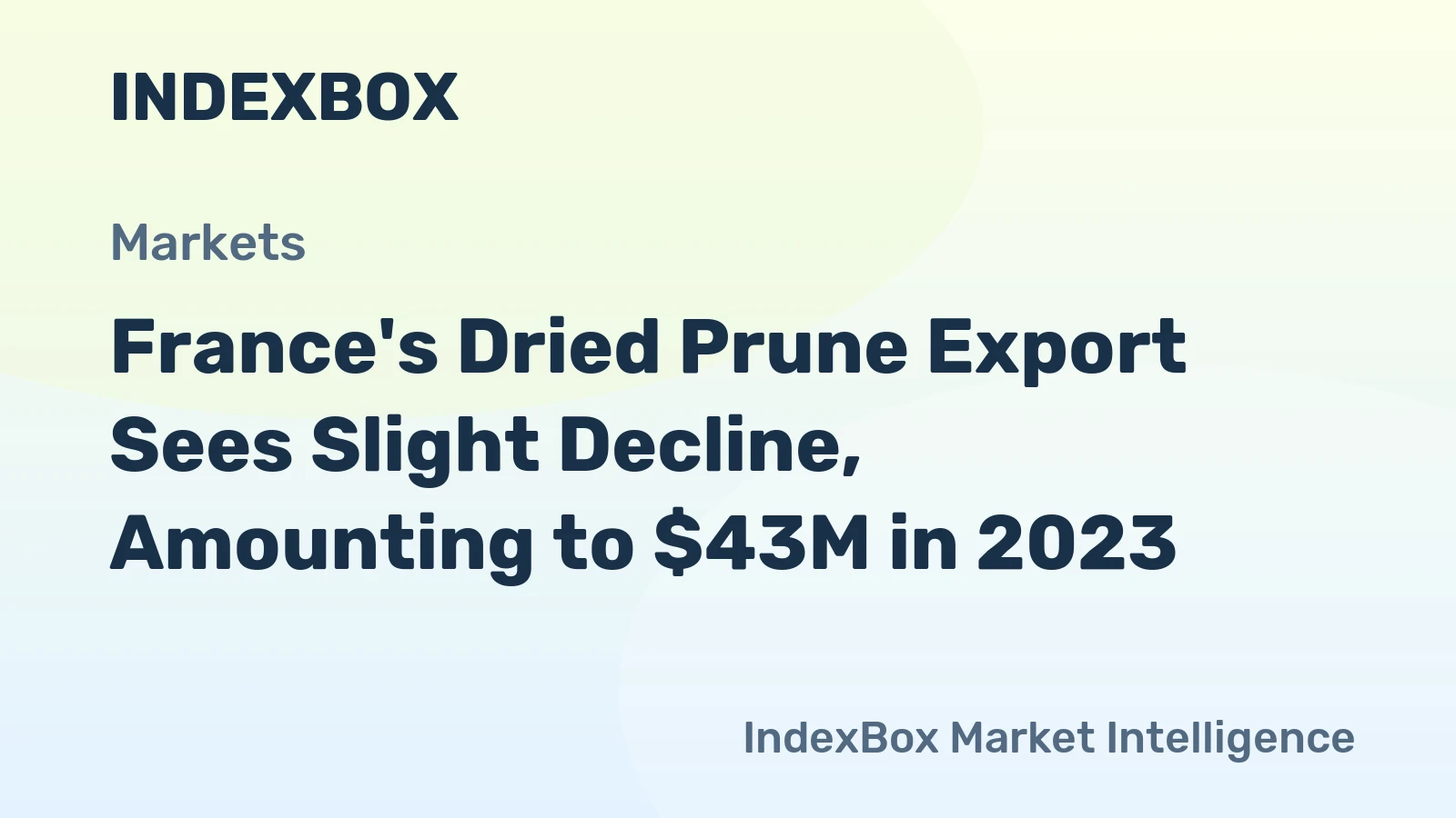 France's Dried Prune Export Sees Slight Decline, Amounting to $43M in 2023