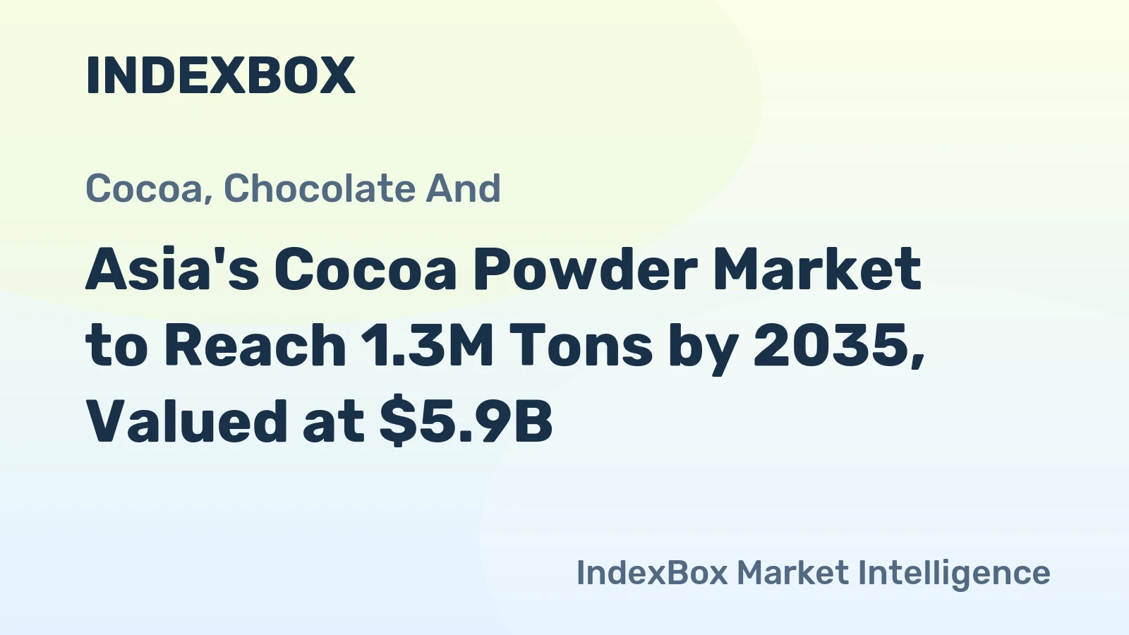 Asia's Cocoa Powder Market to Reach 1.3M Tons by 2035, Valued at $5.9B