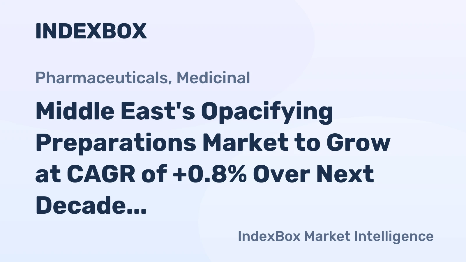 Middle East's Opacifying Preparations Market to Grow at CAGR of +0.8% Over Next Decade