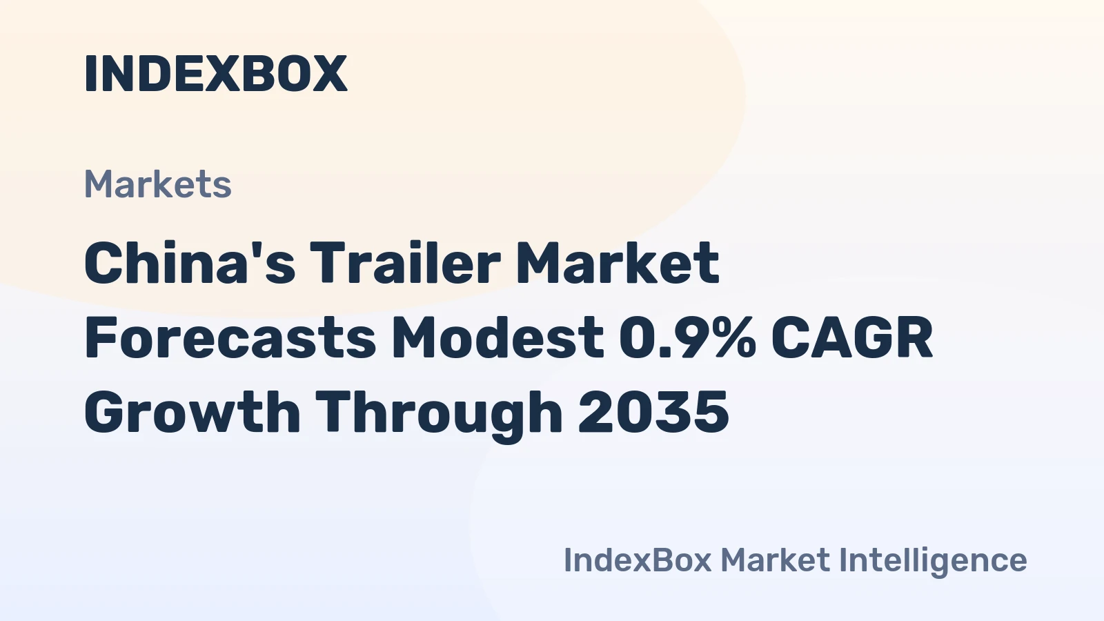 China's Trailer Market Forecasts Modest 0.9% CAGR Growth Through 2035
