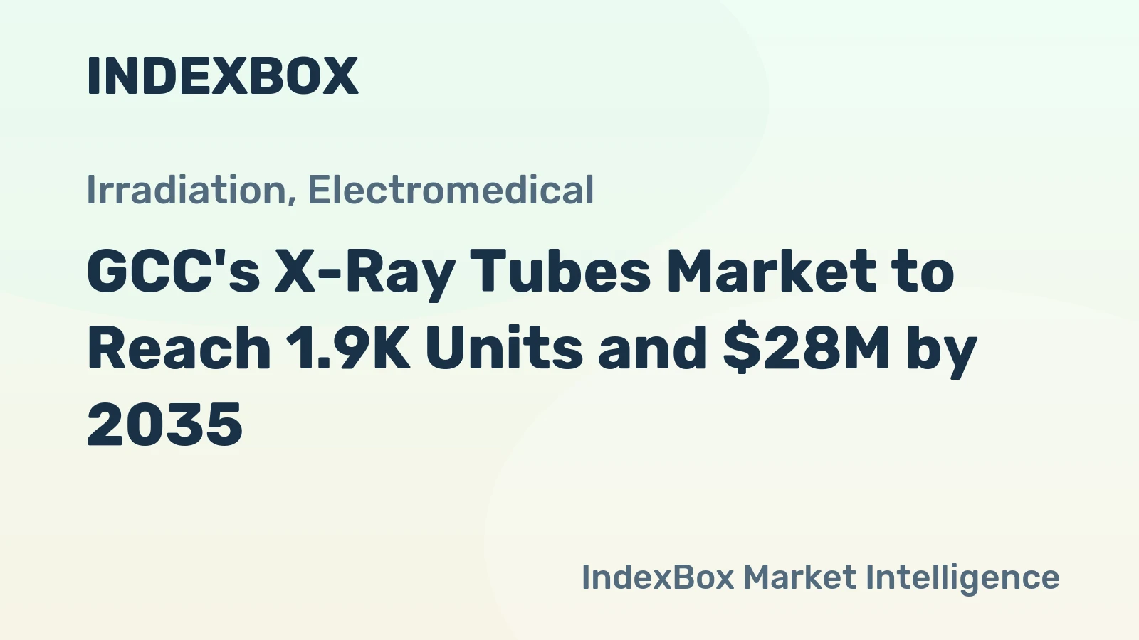 GCC's X-Ray Tubes Market to Reach 1.9K Units and $28M by 2035