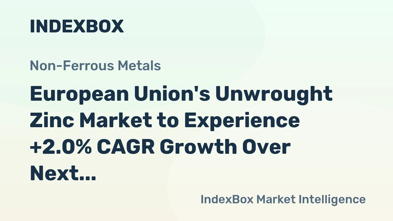 European Union's Unwrought Zinc Market to Experience +2.0% CAGR Growth Over Next Decade