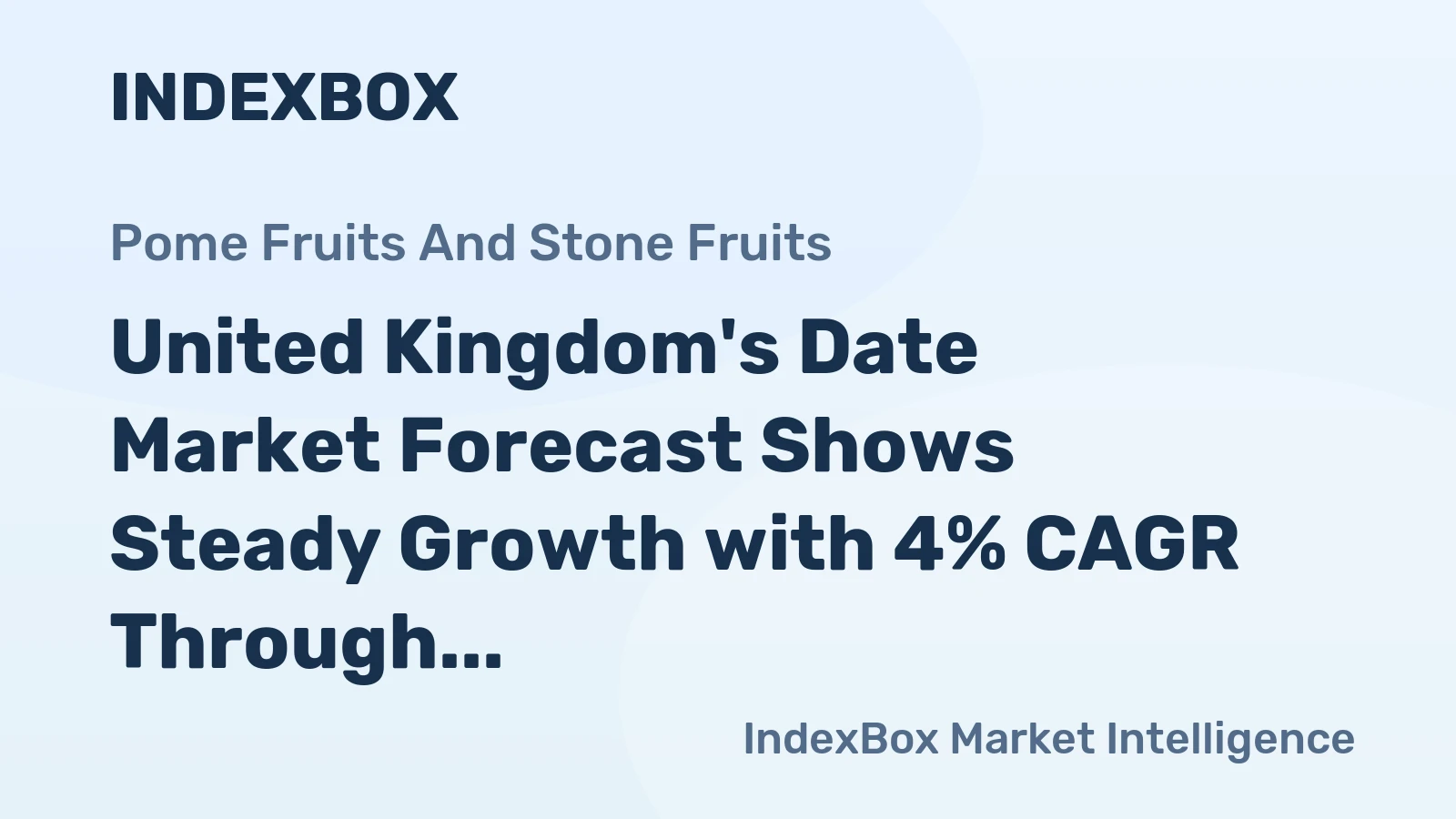 United Kingdom's Date Market Forecast Shows Steady Growth with 4% CAGR Through 2035