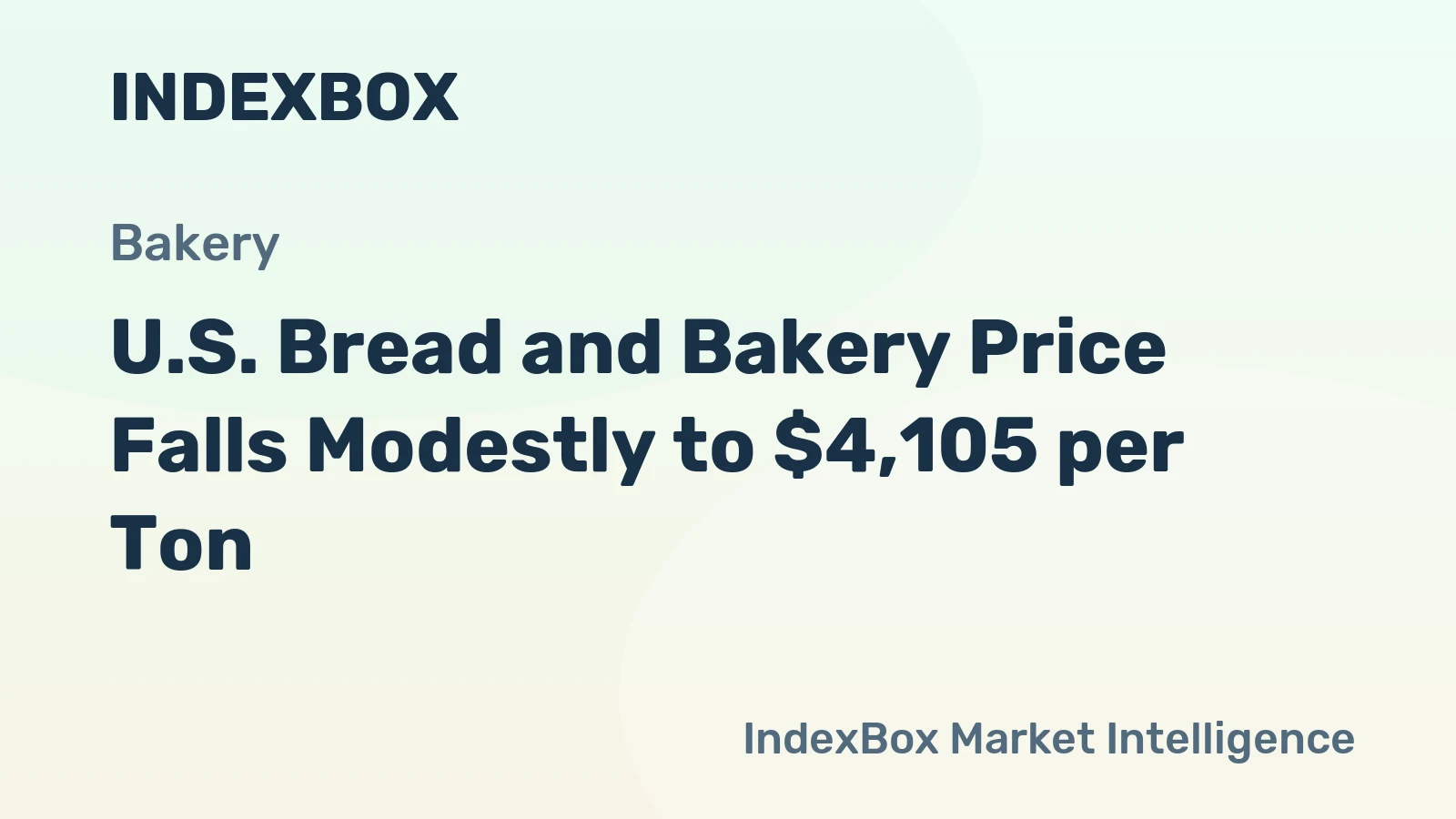 U.S. Bread and Bakery Price Falls Modestly to $4,105 per Ton