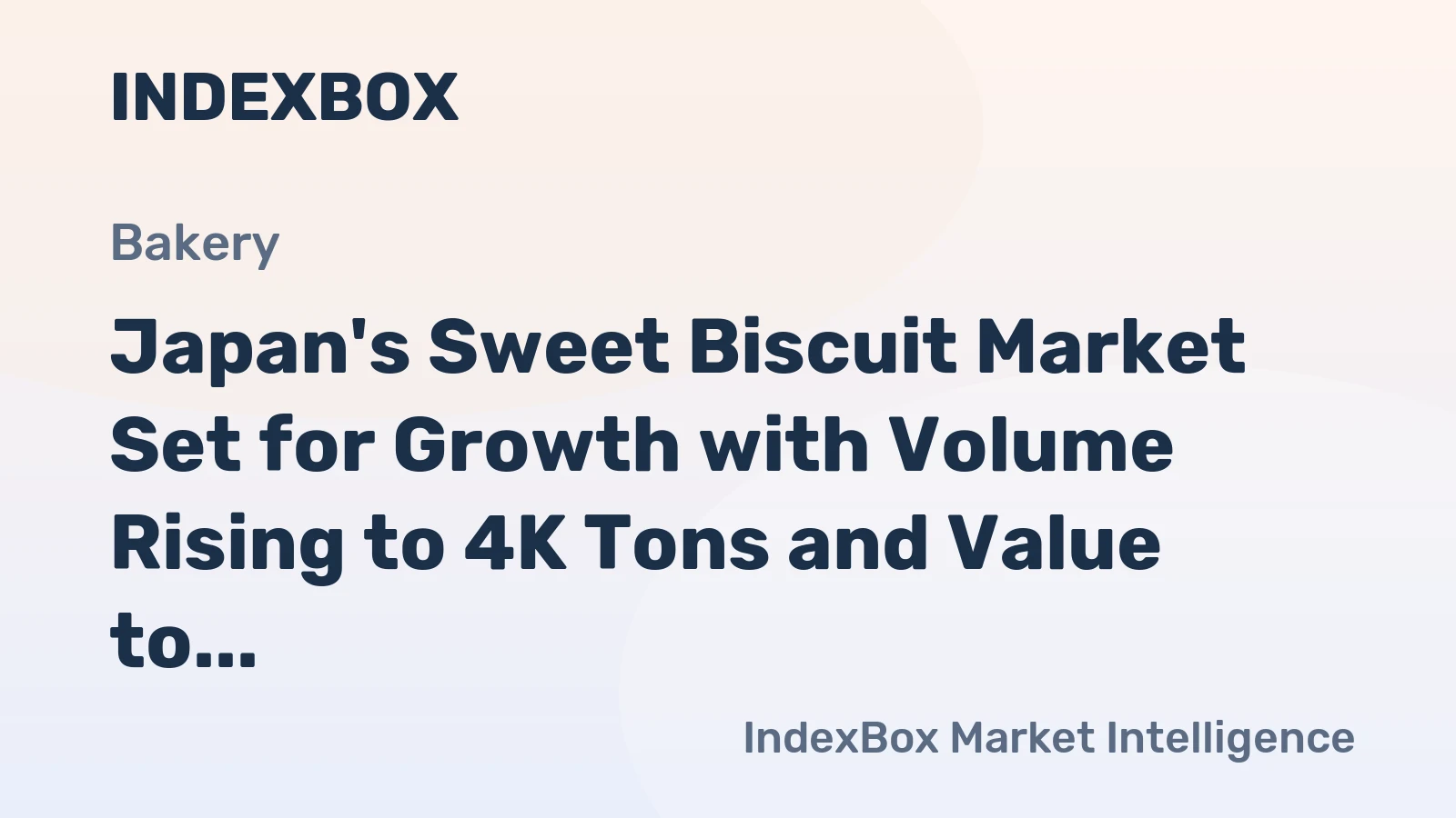 Japan's Sweet Biscuit Market Set for Growth with Volume Rising to 4K Tons and Value to $19M by 2035