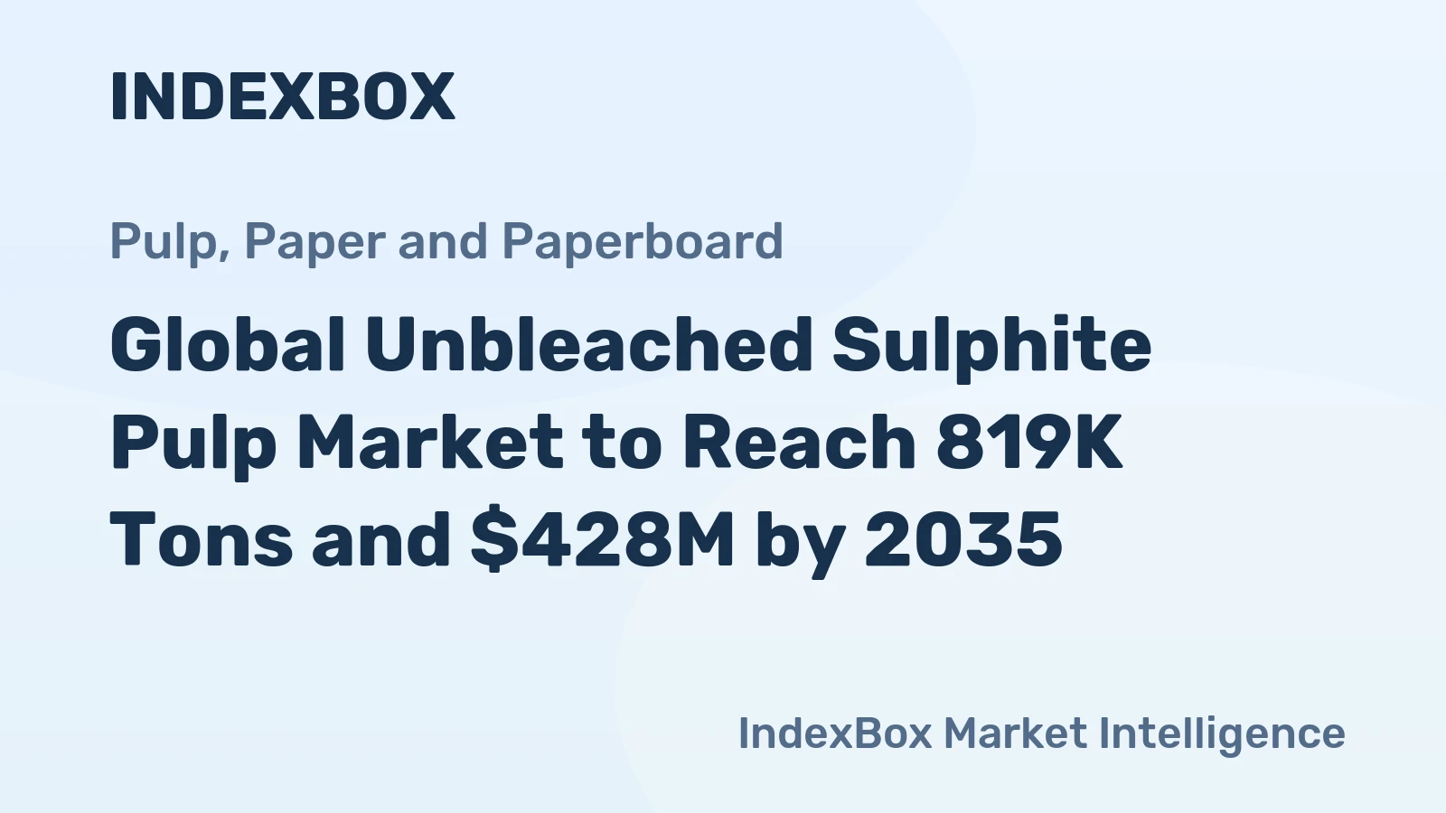 Global Unbleached Sulphite Pulp Market to Reach 819K Tons and $428M by 2035