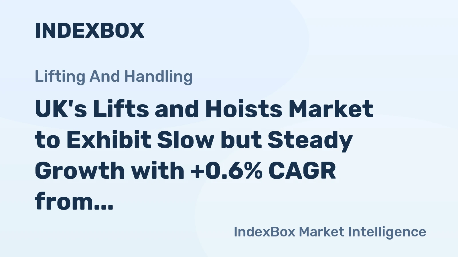 UK's Lifts and Hoists Market to Exhibit Slow but Steady Growth with +0.6% CAGR from 2024 to 2035