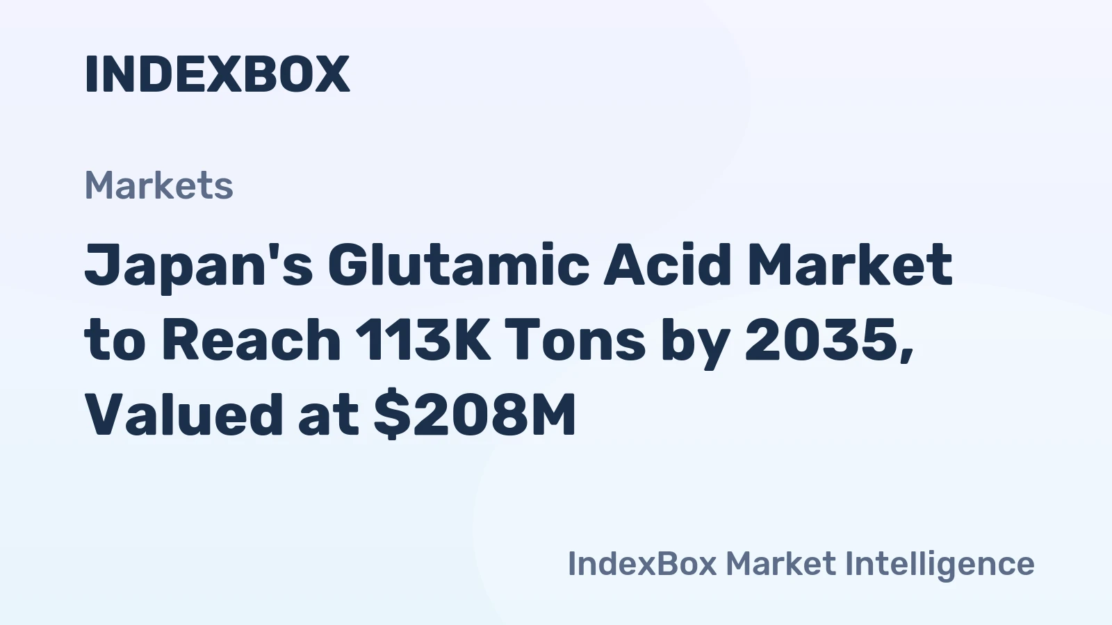 Japan's Glutamic Acid Market to Reach 113K Tons by 2035, Valued at $208M