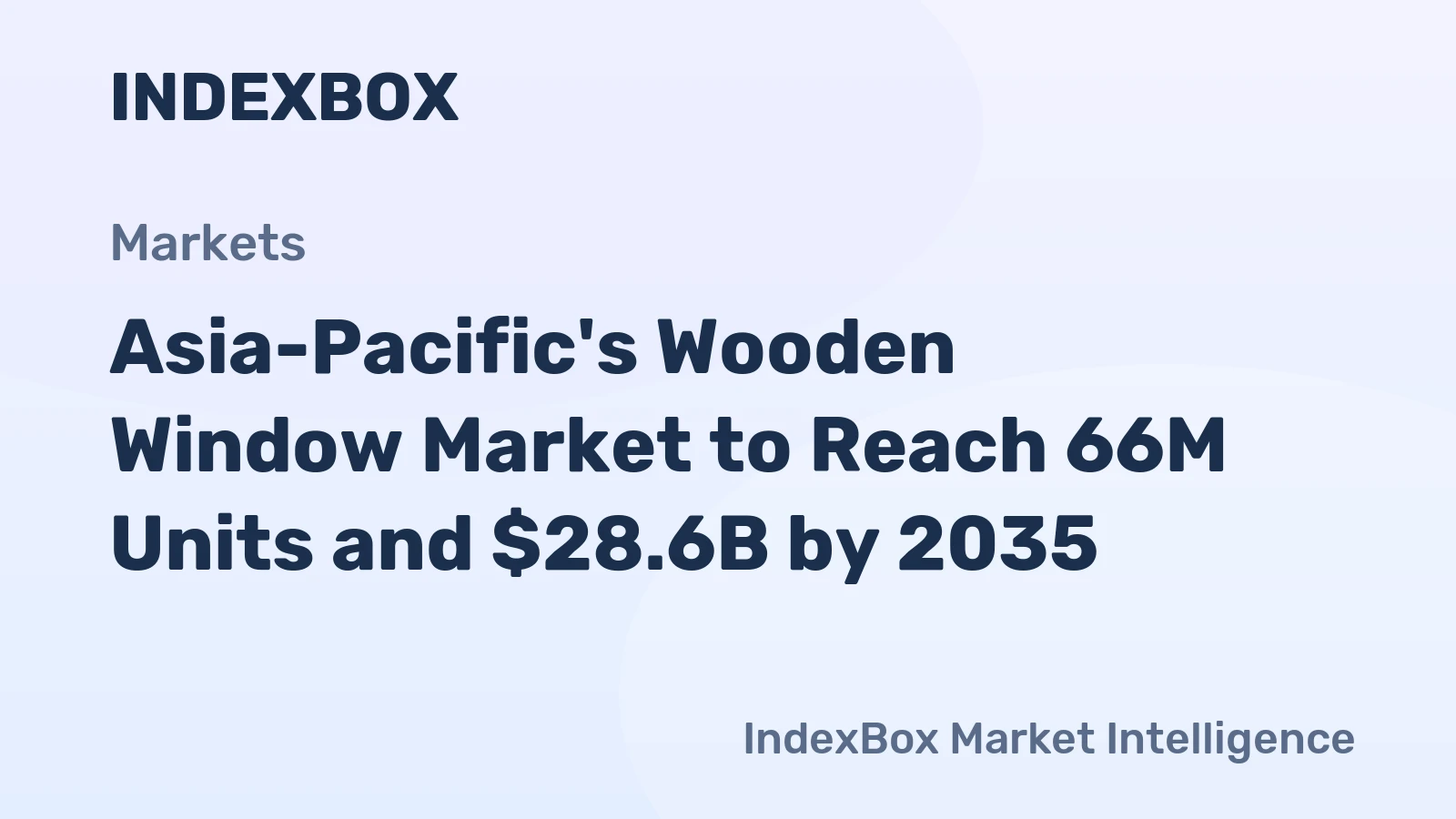 Asia-Pacific's Wooden Window Market to Reach 66M Units and $28.6B by 2035