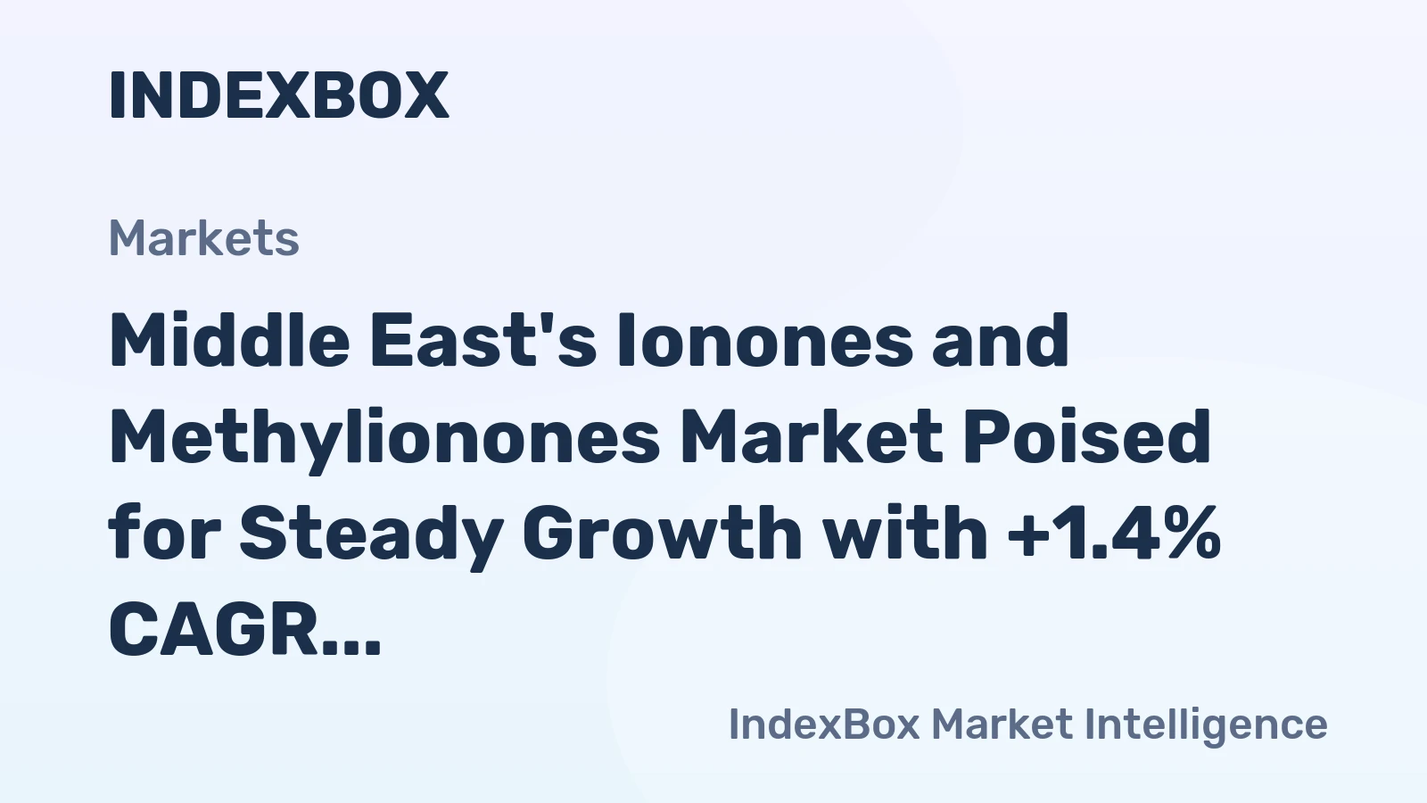 Middle East's Ionones and Methylionones Market Poised for Steady Growth with +1.4% CAGR
