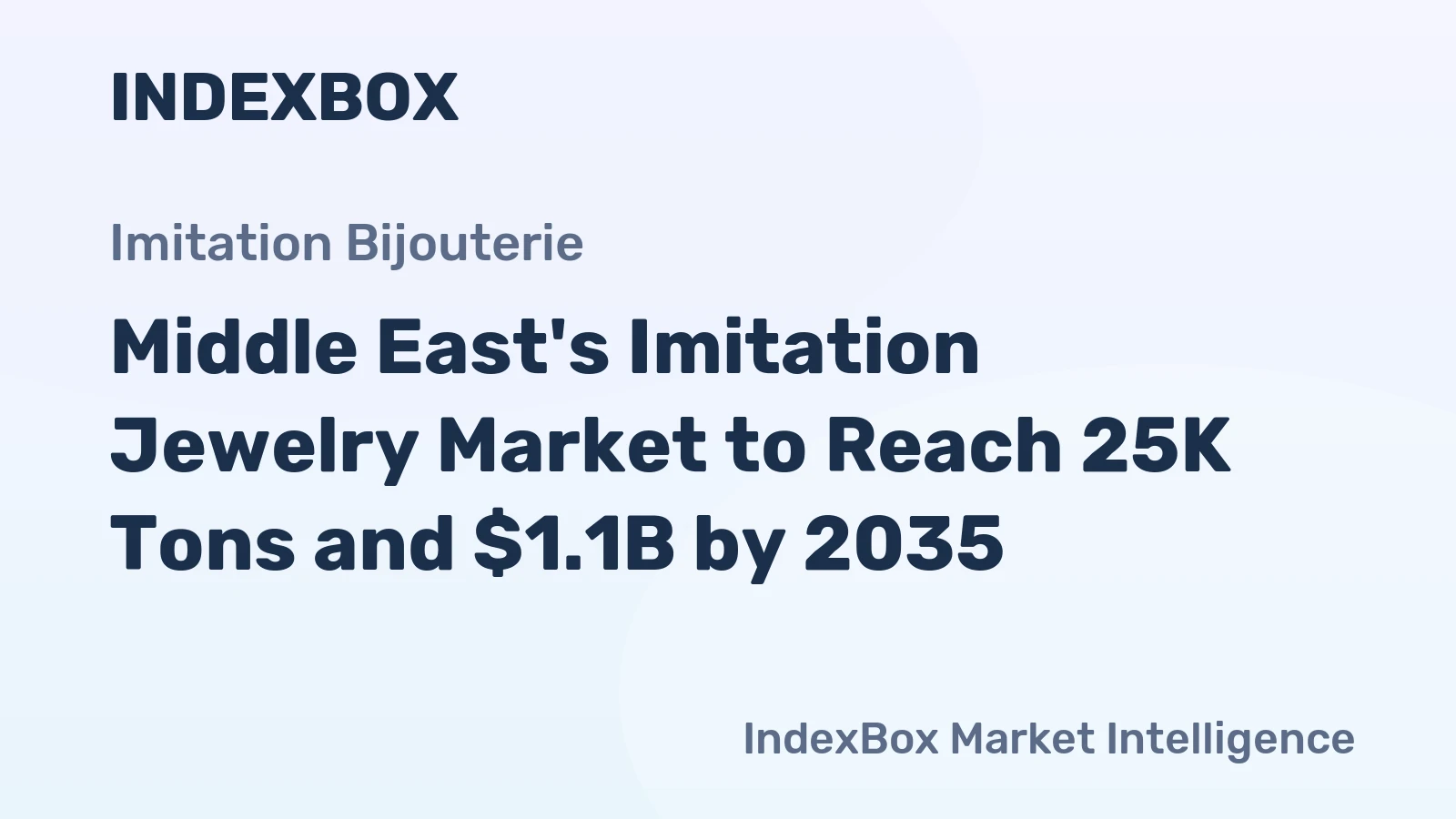 Middle East's Imitation Jewelry Market to Reach 25K Tons and $1.1B by 2035