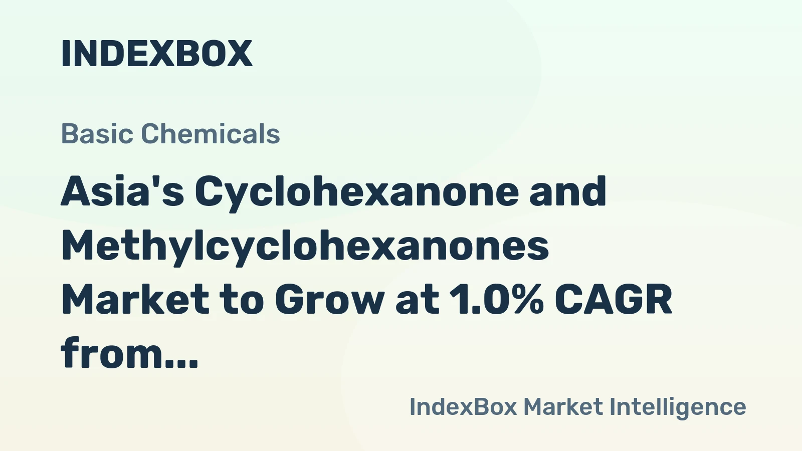Asia's Cyclohexanone and Methylcyclohexanones Market to Grow at 1.0% CAGR from 2024-2035