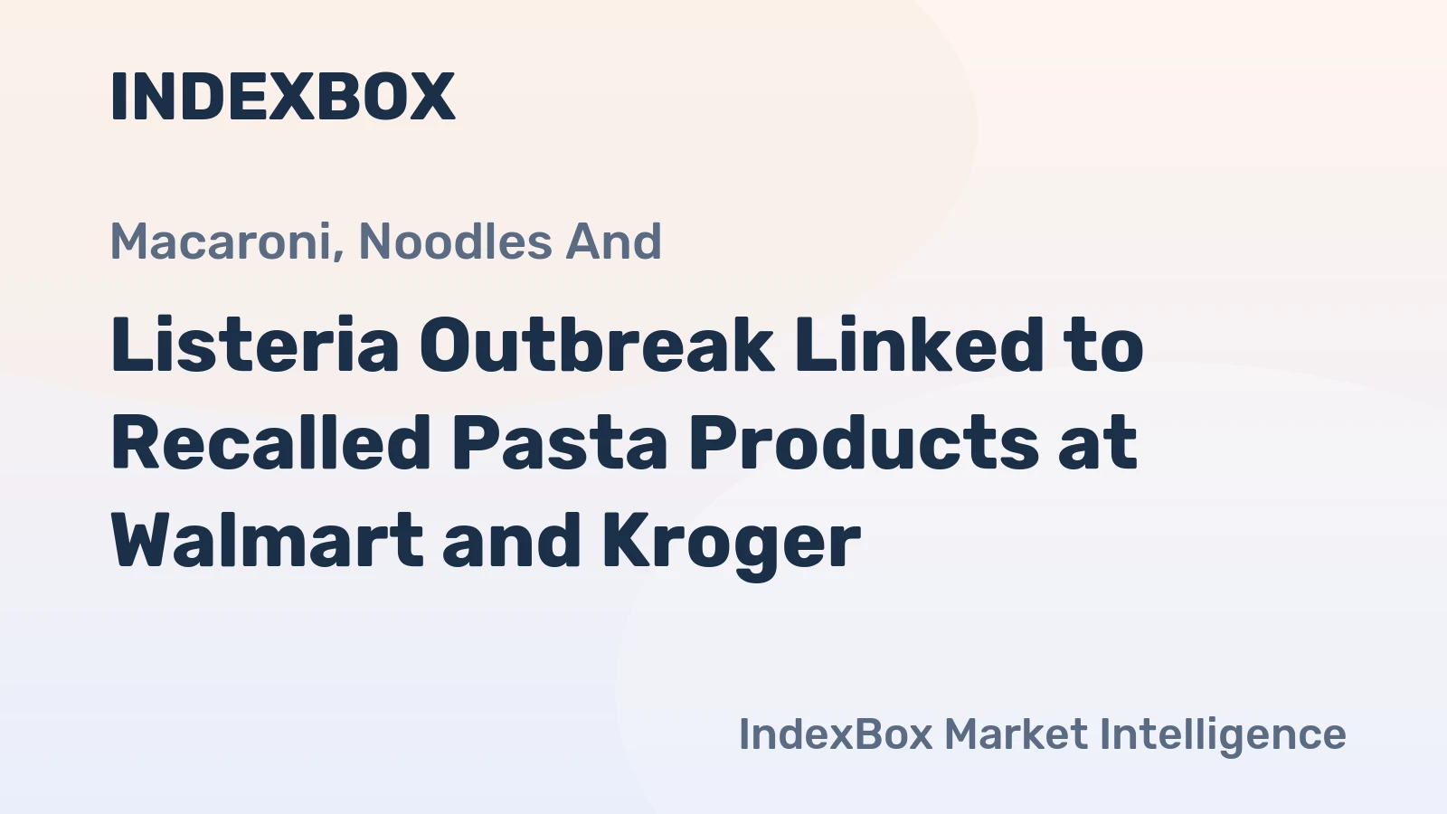 Listeria Outbreak Linked to Recalled Pasta Products at Walmart and Kroger