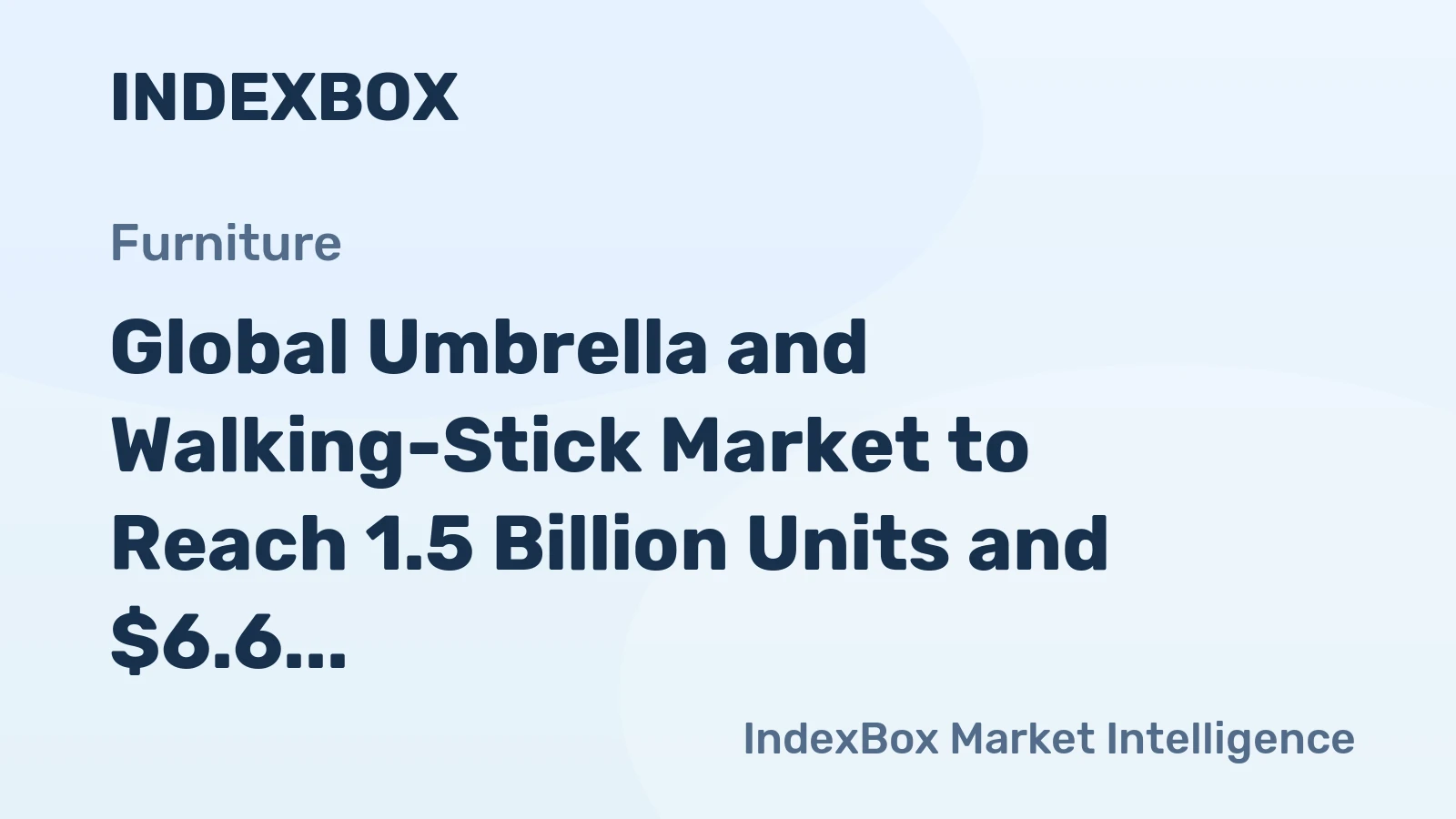 Global Umbrella and Walking-Stick Market to Reach 1.5 Billion Units and $6.6 Billion by 2035