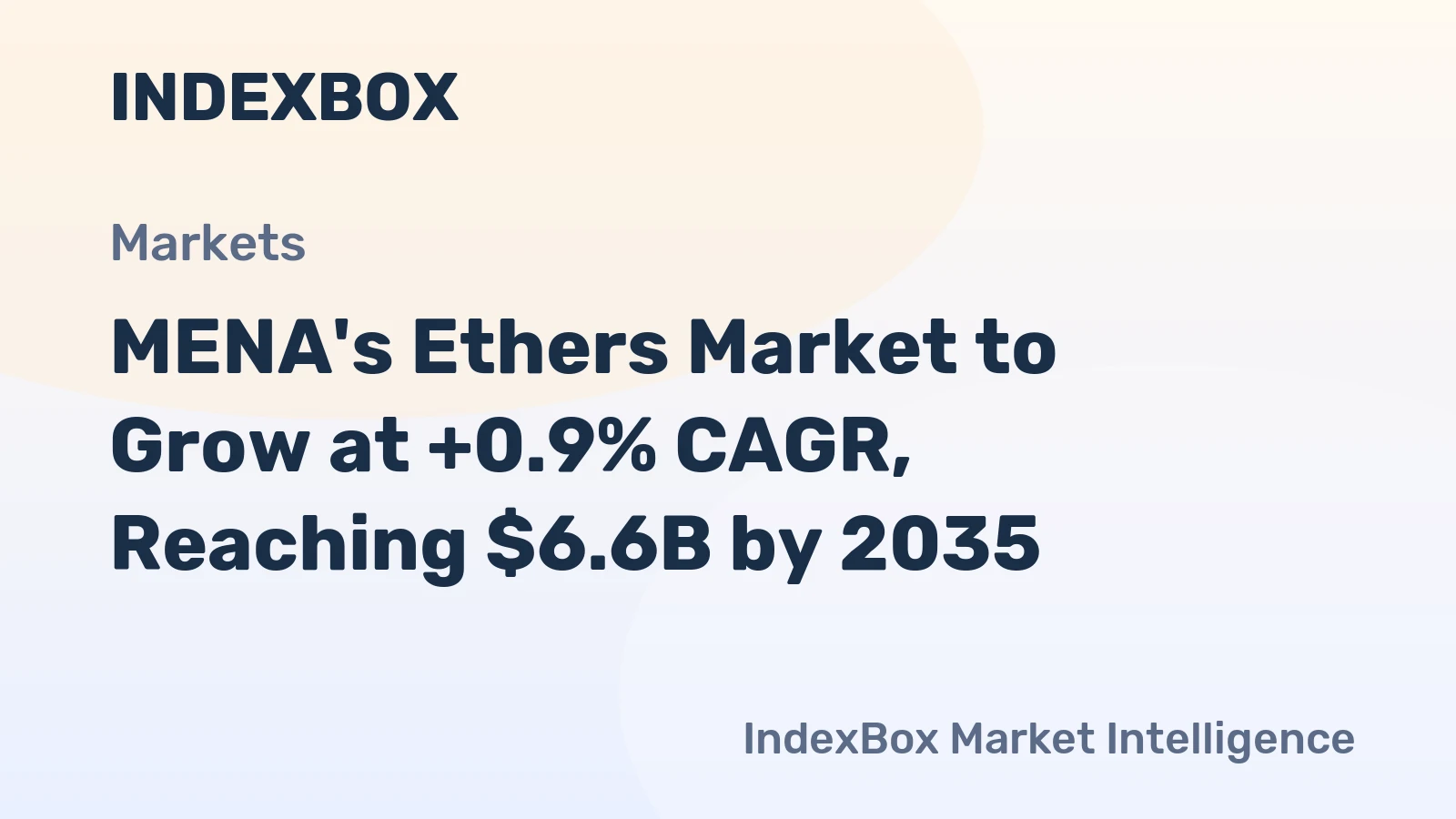 MENA's Ethers Market to Grow at +0.9% CAGR, Reaching $6.6B by 2035