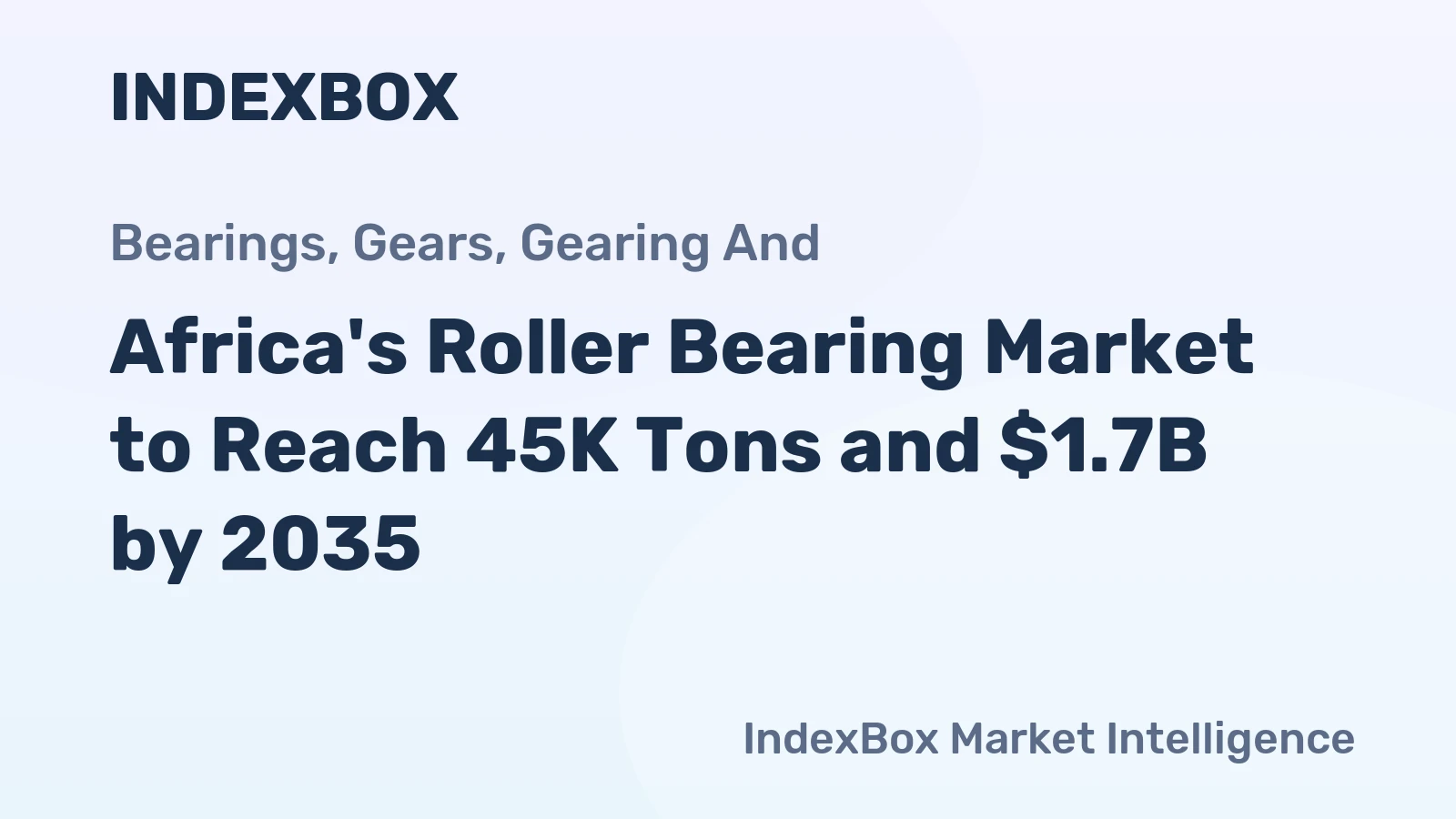 Africa's Roller Bearing Market to Reach 45K Tons and $1.7B by 2035