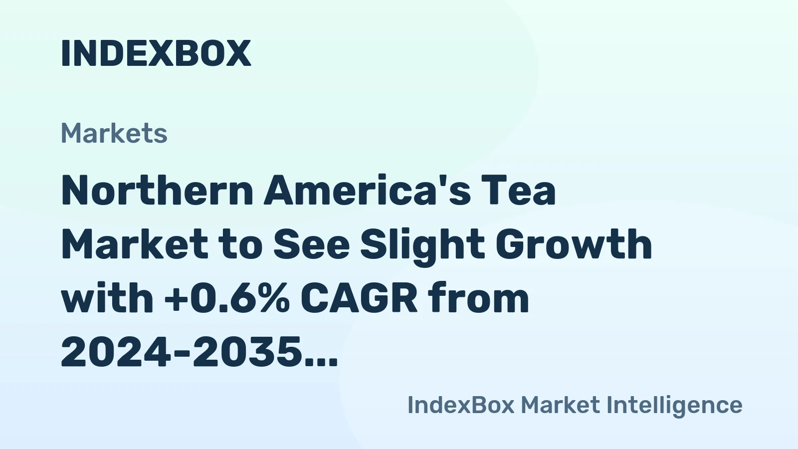 Northern America's Tea Market to See Slight Growth with +0.6% CAGR from 2024-2035