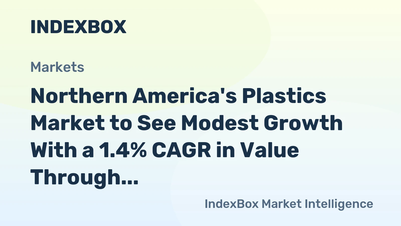 Northern America's Plastics Market to See Modest Growth With a 1.4% CAGR in Value Through 2035