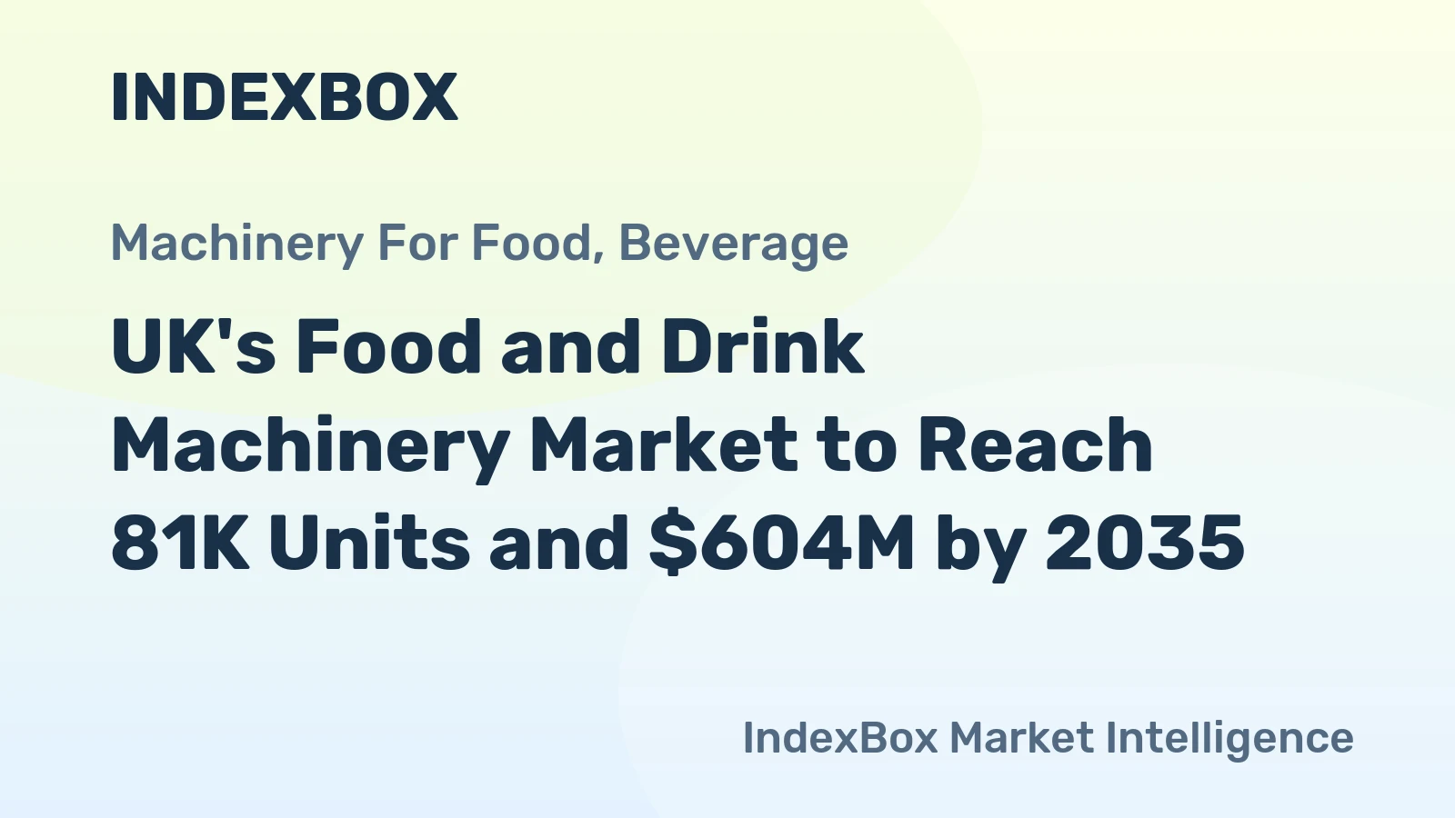 UK's Food and Drink Machinery Market to Reach 81K Units and $604M by 2035