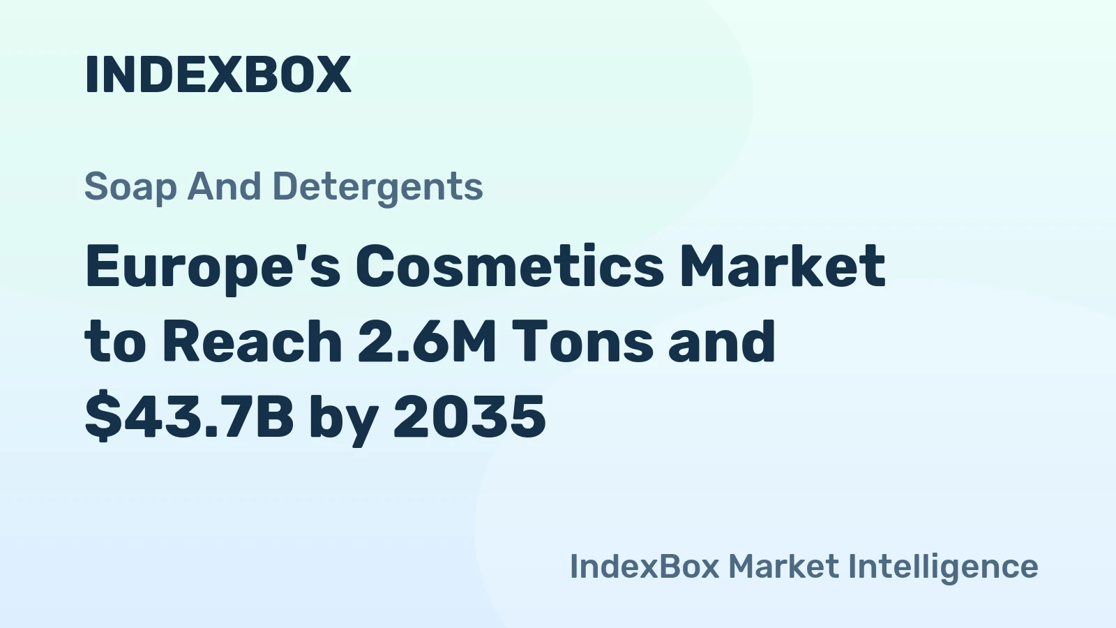 Europe's Cosmetics Market to Reach 2.6M Tons and $43.7B by 2035