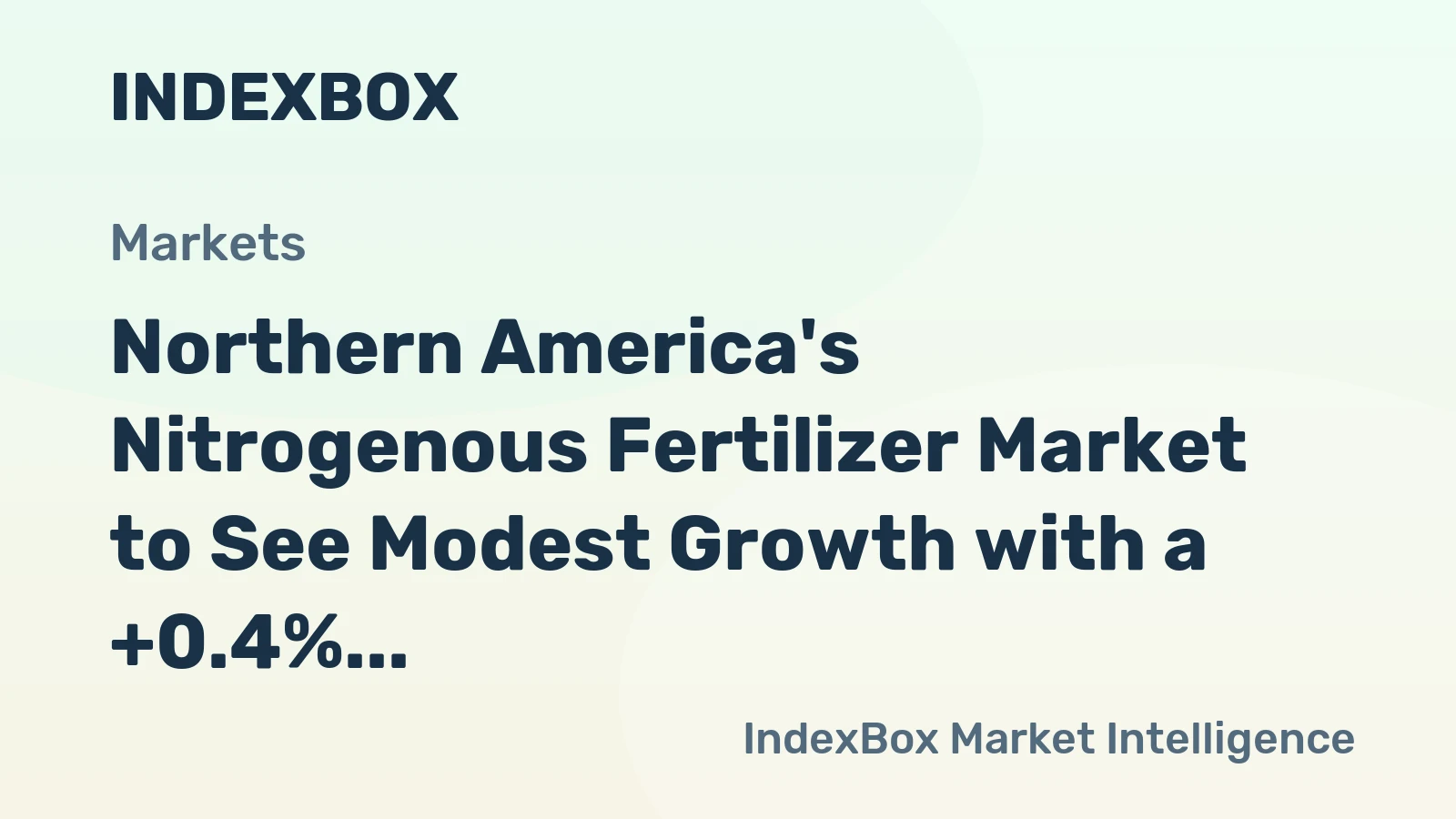 Northern America's Nitrogenous Fertilizer Market to See Modest Growth with a +0.4% CAGR Through 2035