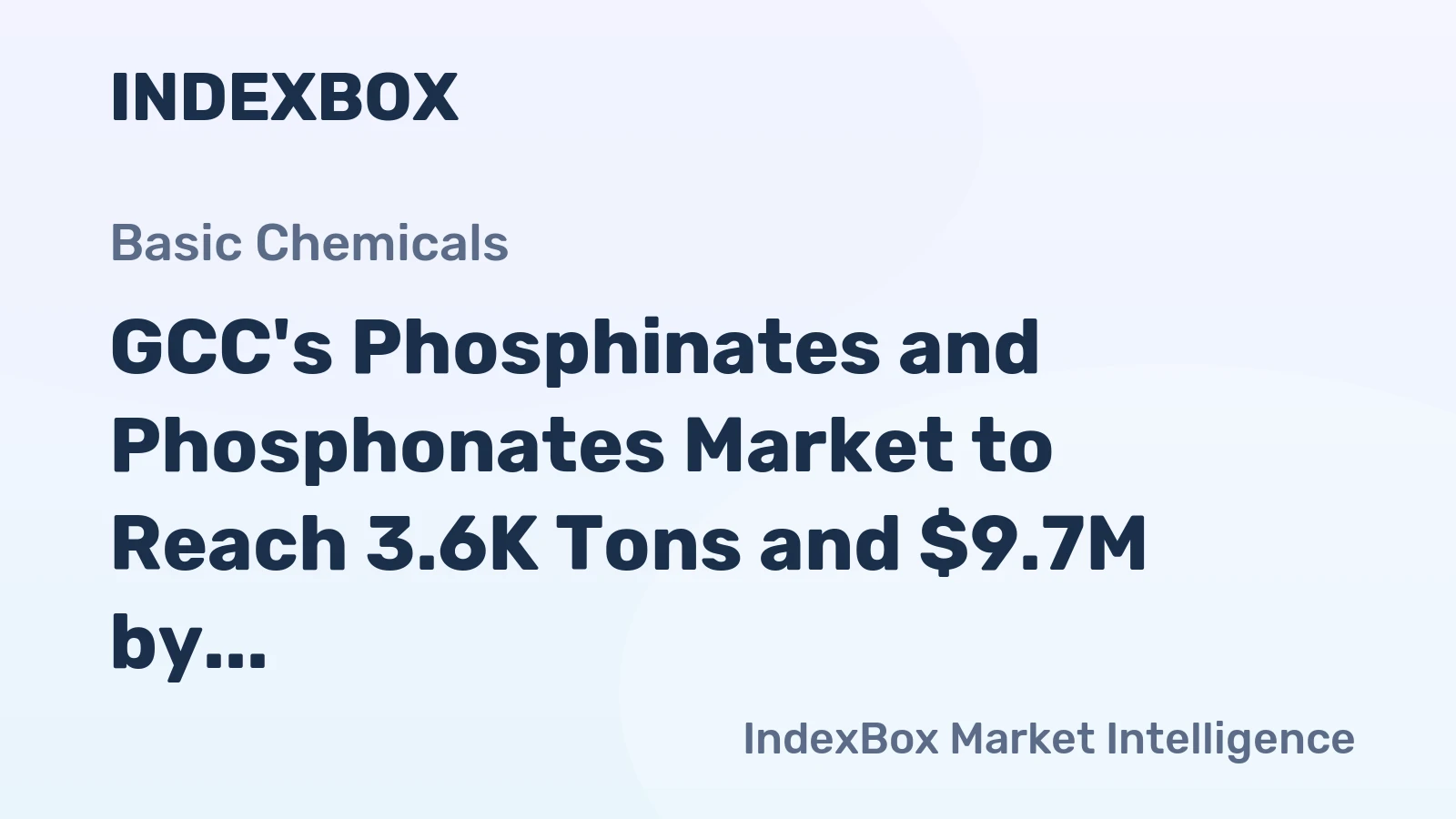 GCC's Phosphinates and Phosphonates Market to Reach 3.6K Tons and $9.7M by 2035