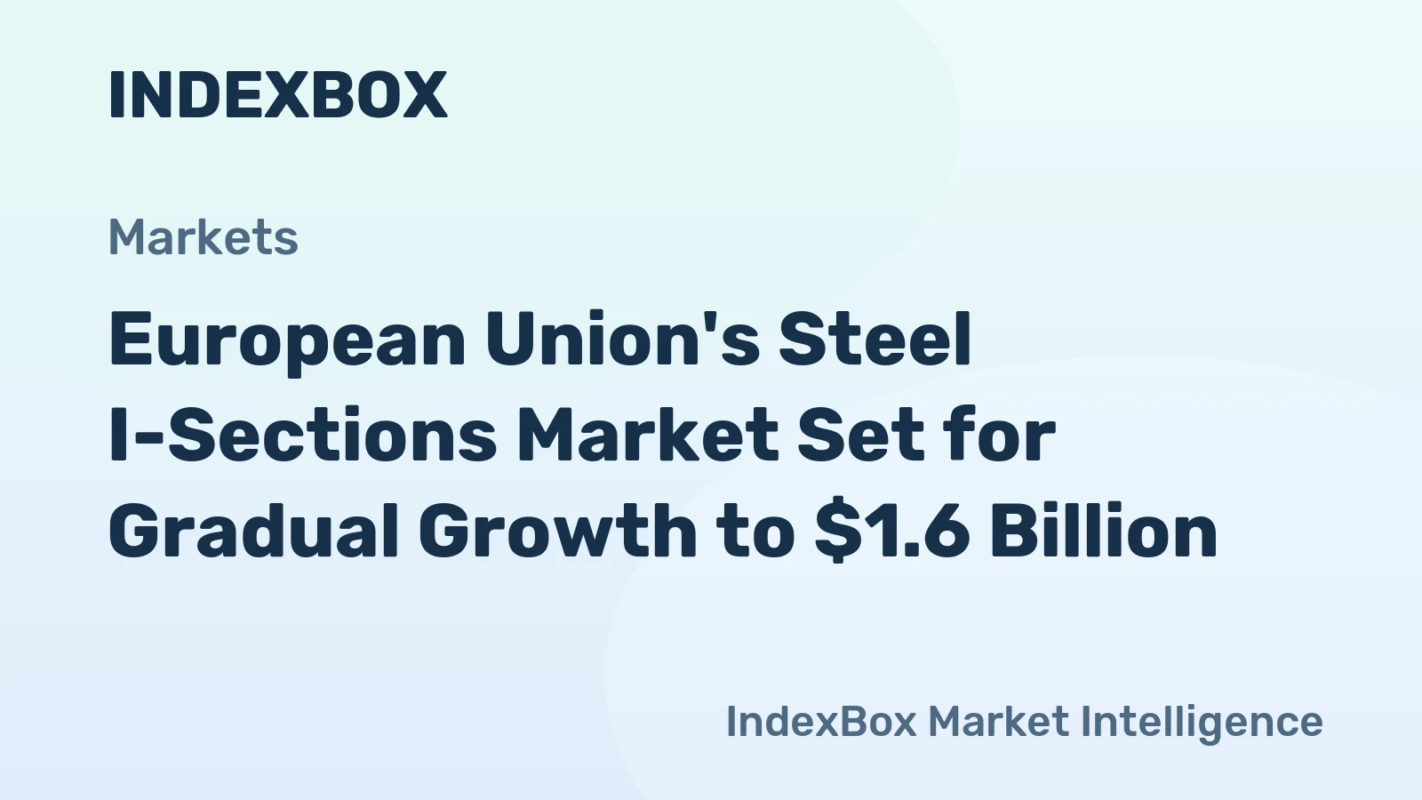 European Union's Steel I-Sections Market Set for Gradual Growth to $1.6 Billion
