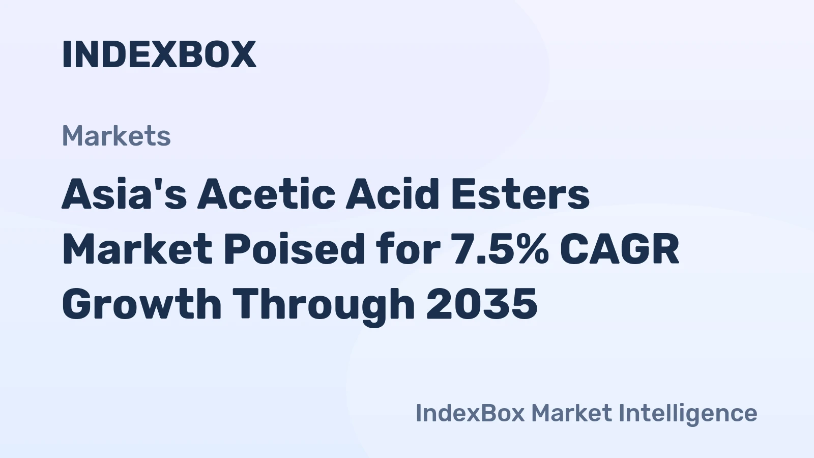 Asia's Acetic Acid Esters Market Poised for 7.5% CAGR Growth Through 2035