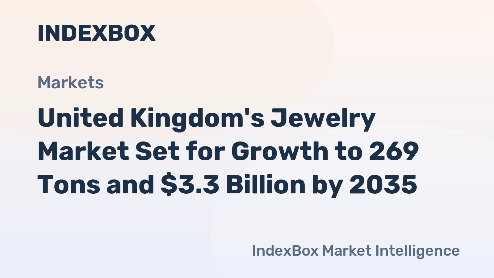 United Kingdom's Jewelry Market Set for Growth to 269 Tons and $3.3 Billion by 2035