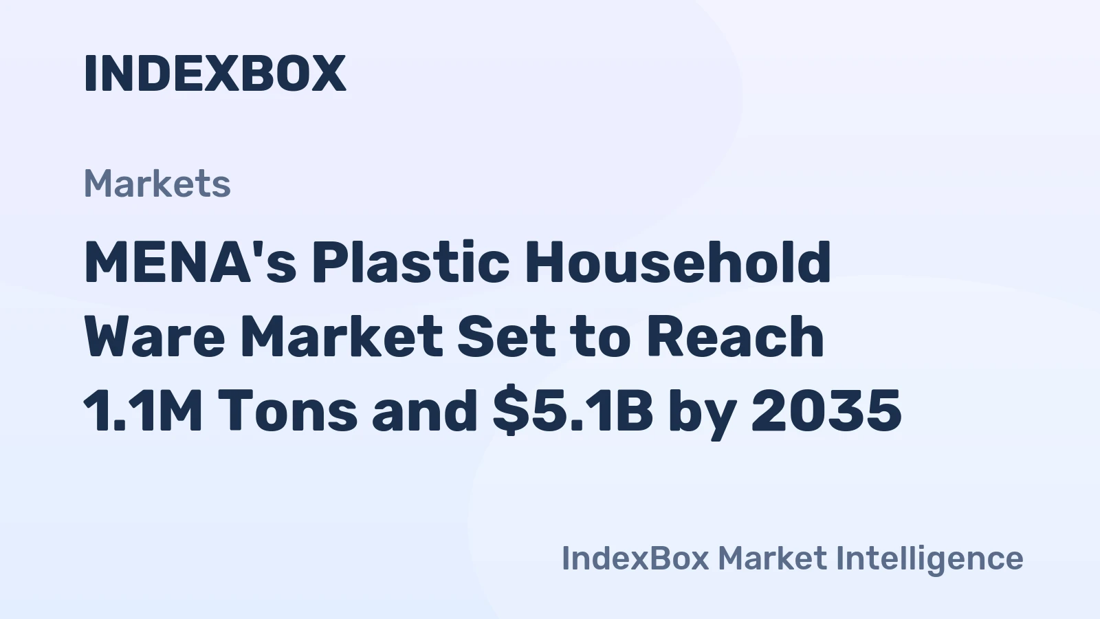 MENA's Plastic Household Ware Market Set to Reach 1.1M Tons and $5.1B by 2035
